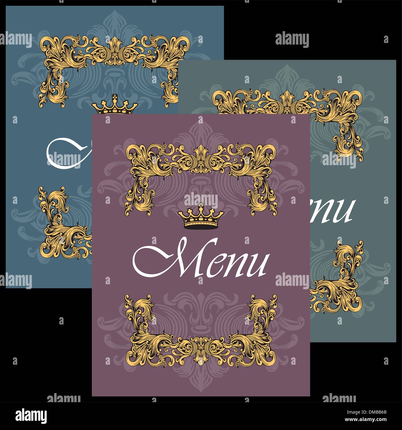 Menu Cover Design Template Set Stock Vector Image & Art - Alamy