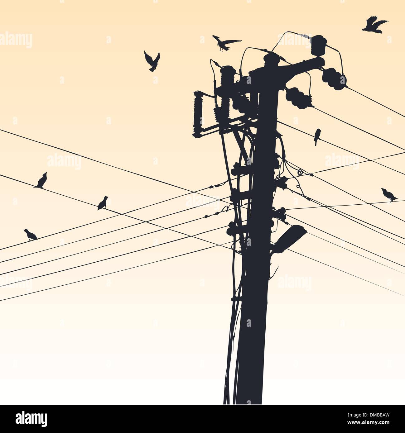 Transmission line project Stock Vector Images - Alamy