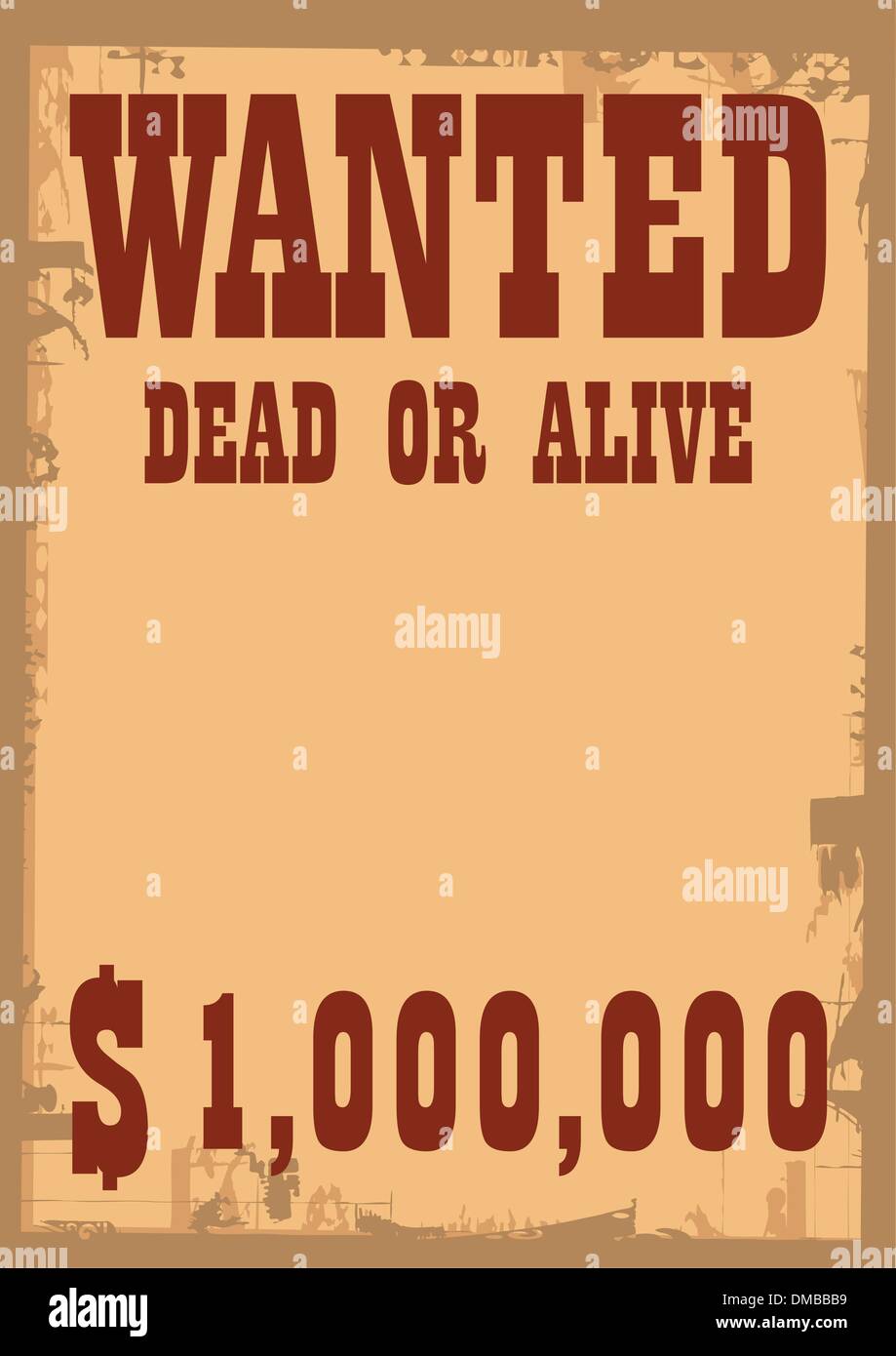 Wanted poster template hi-res stock photography and images - Alamy