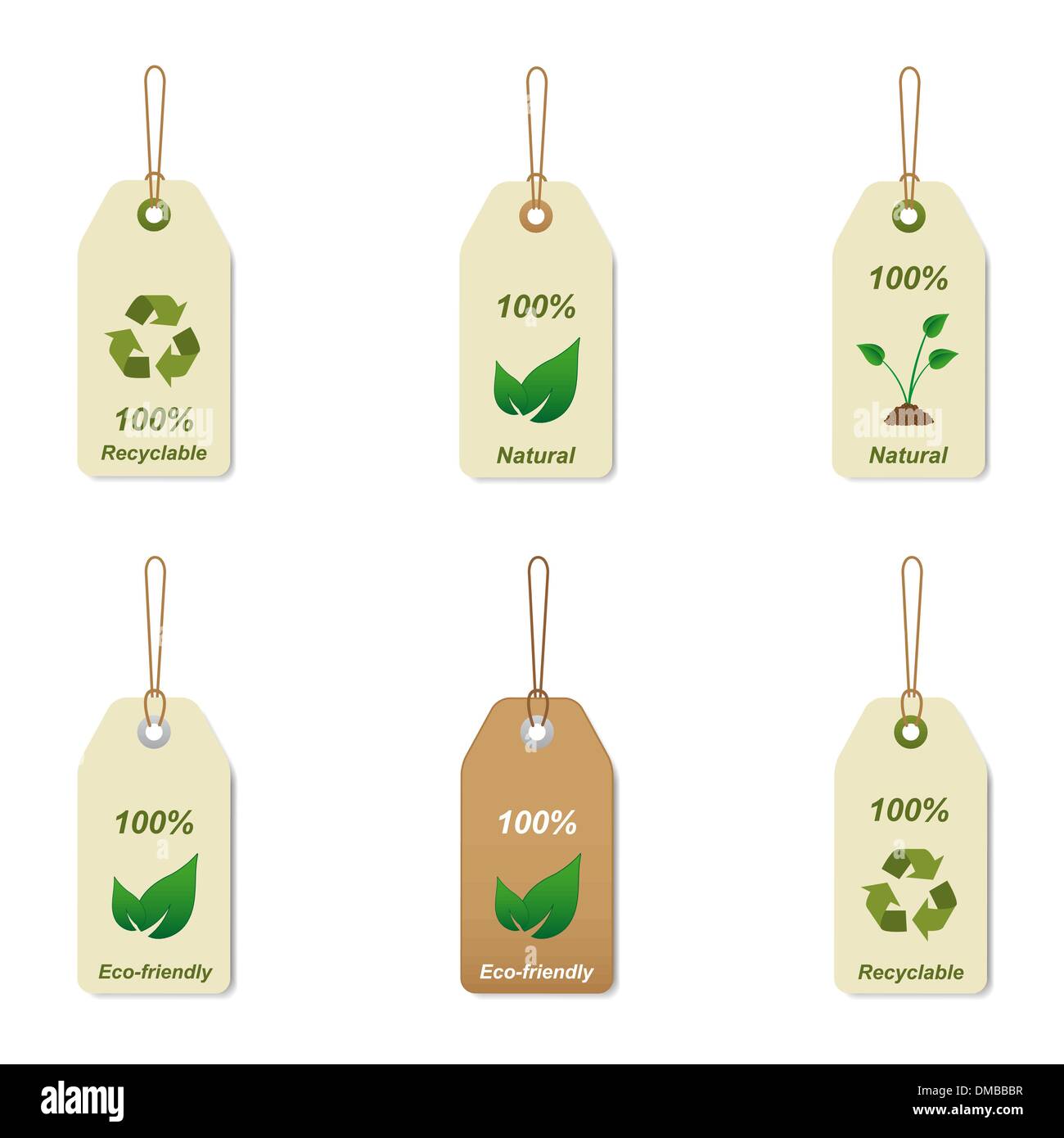 Recyclable and natural tags Stock Vector Image & Art - Alamy