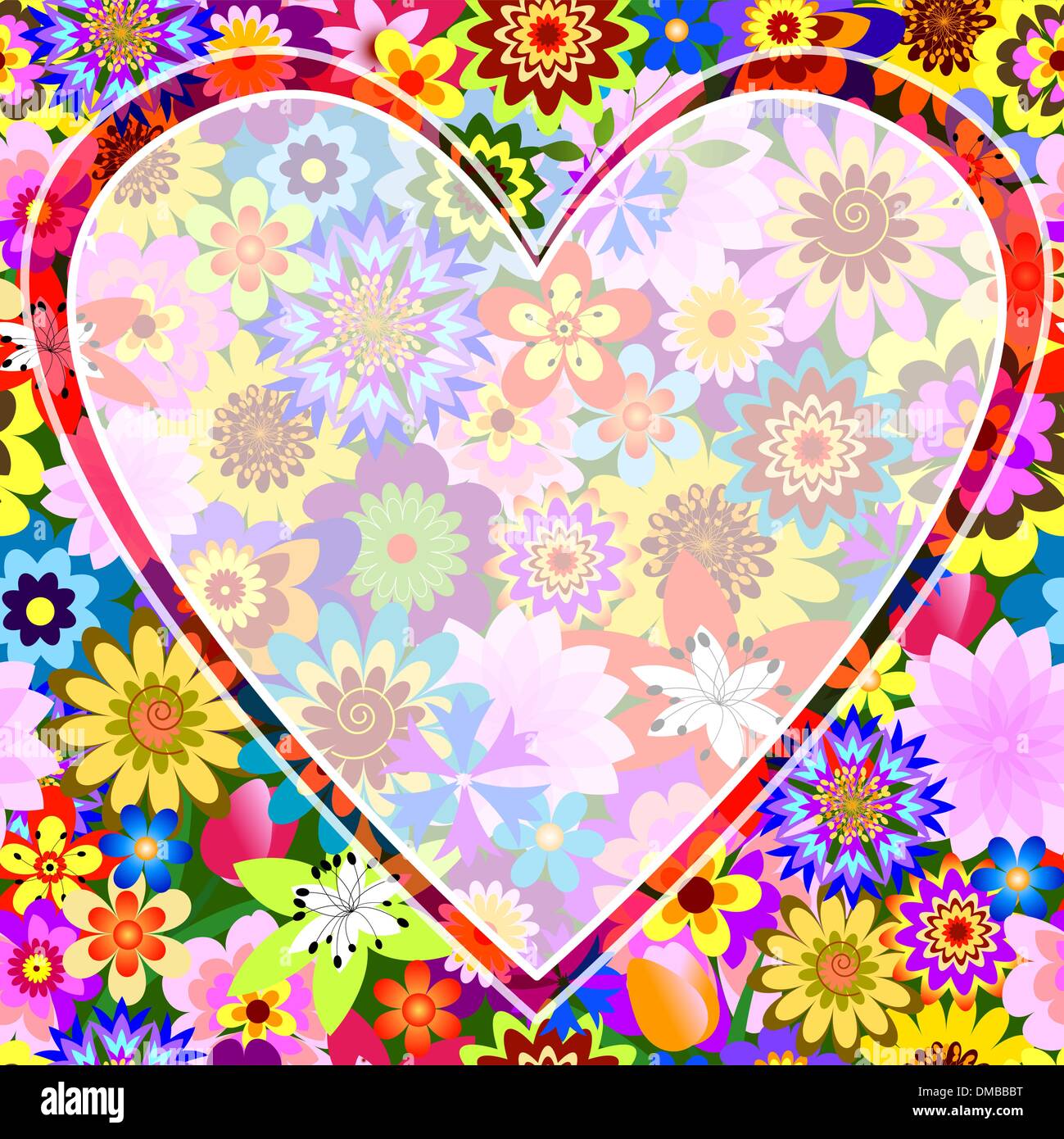 Vector floral frame bright Stock Vector Images - Alamy