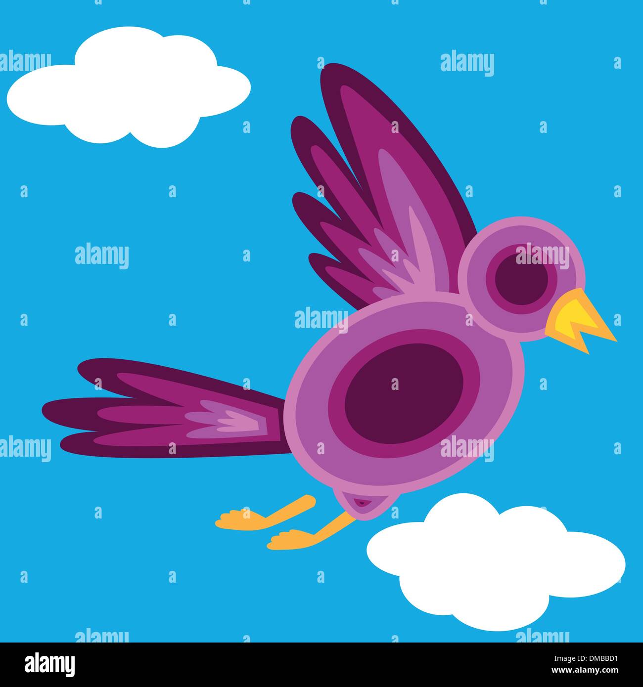 Colorful purple bird Stock Vector Images - Alamy