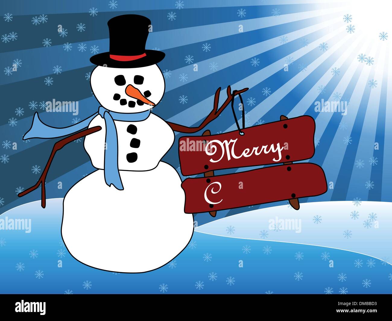Cartoon christmas snowman hi-res stock photography and images - Alamy