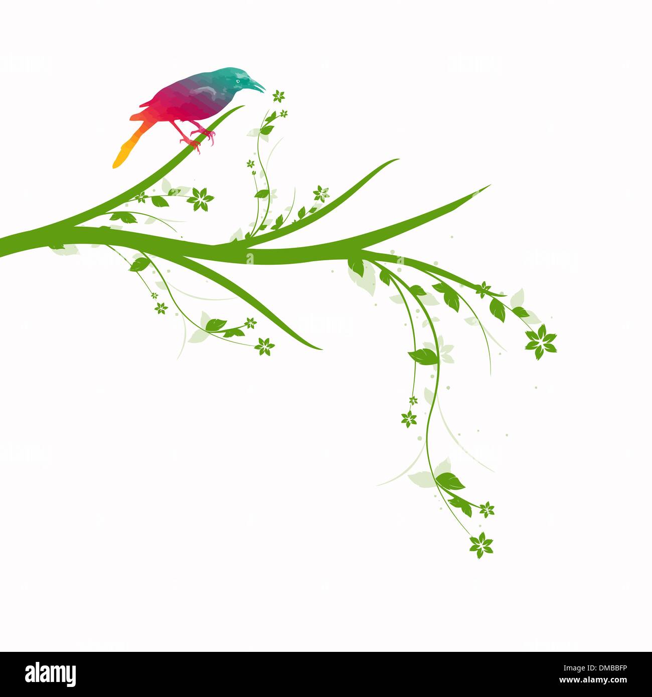 Floral and bird Stock Vector Image & Art - Alamy