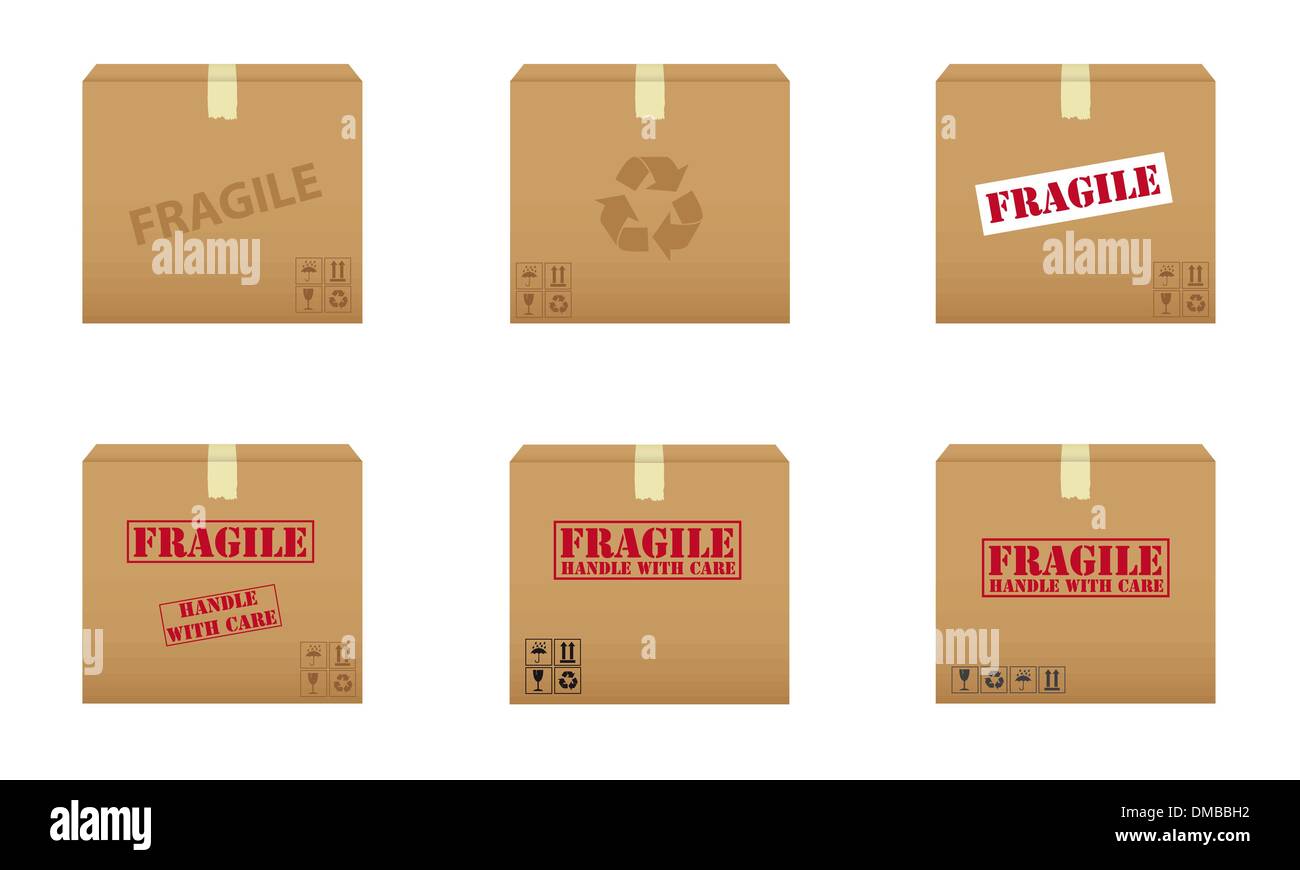 Collection of cardboard boxes Stock Vector Image & Art - Alamy