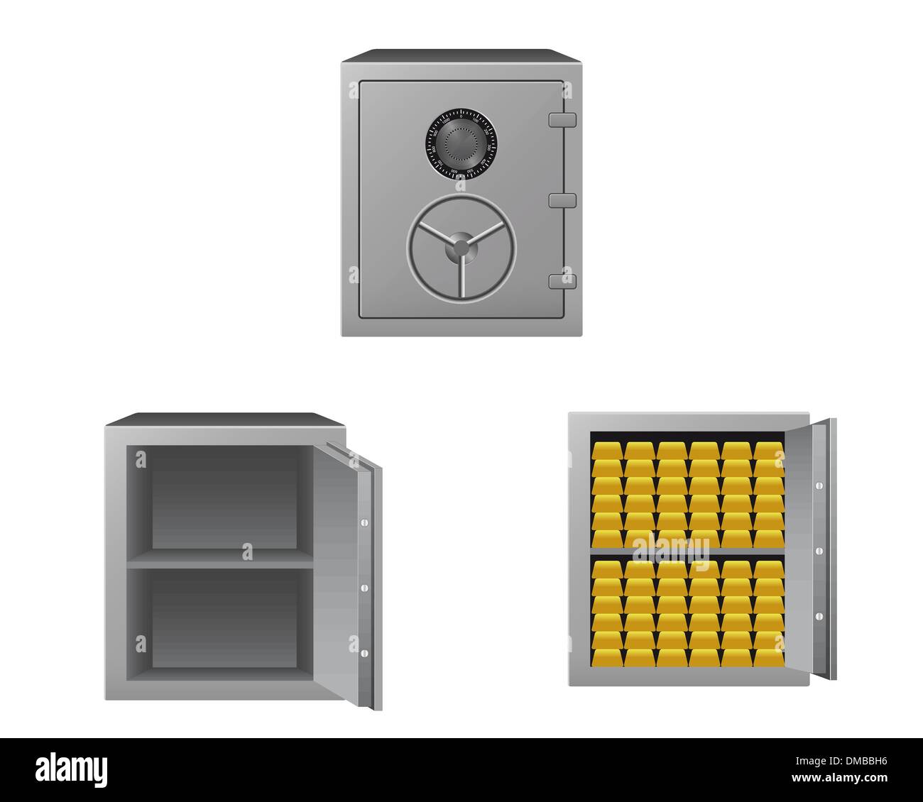 Treasure box gold bar Stock Vector Images - Alamy