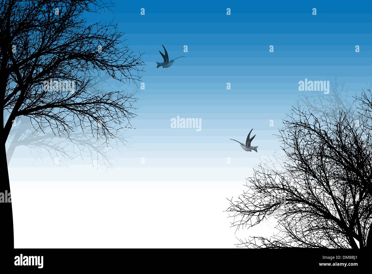 Trees and birds Stock Vector Image & Art - Alamy