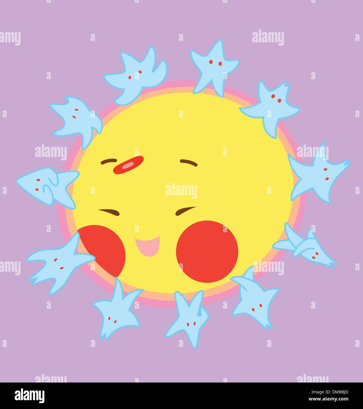 Human sun and sun at night Stock Vector Images - Alamy