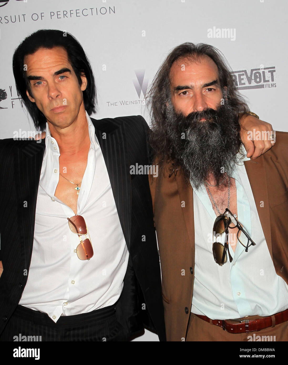 Nick Cave; Warren Ellis premiere of 'Lawless' at ArcLight Cinemas ...