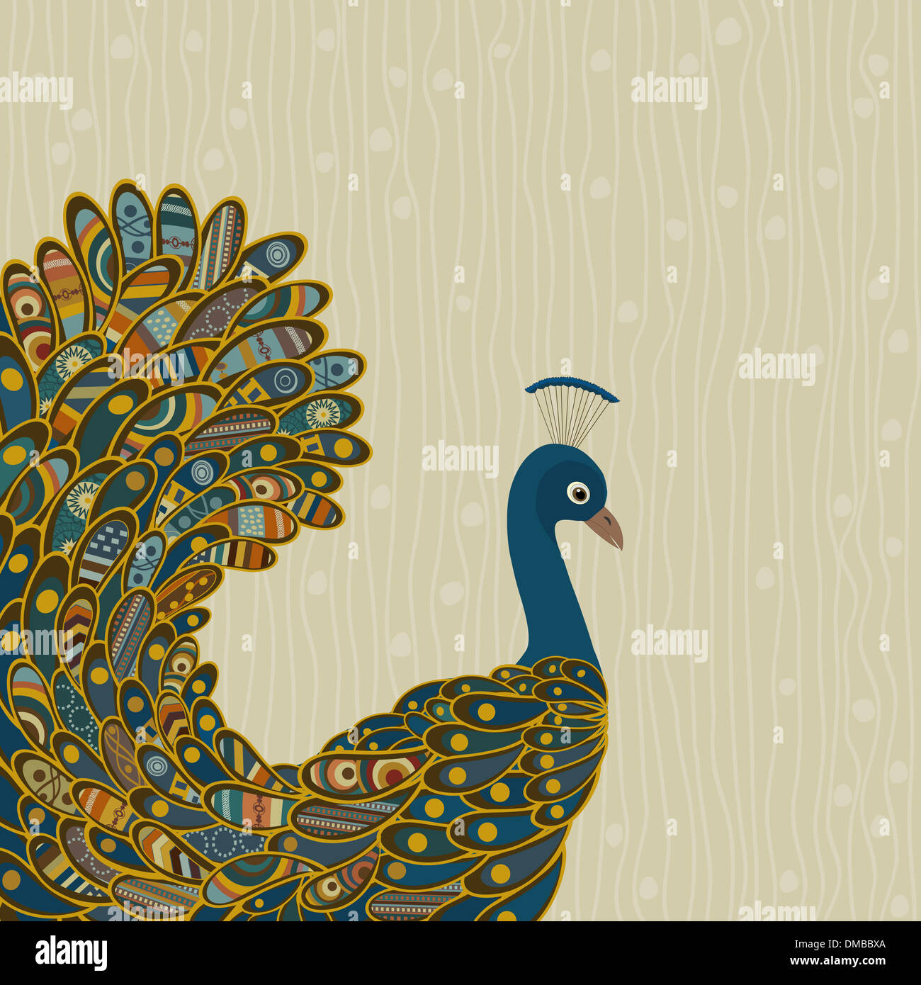 Peacock tail painting hi-res stock photography and images - Alamy