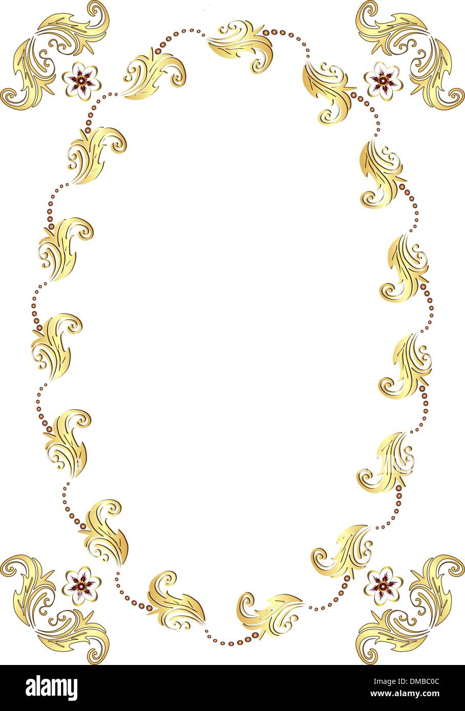 Vintage red blue floral Stock Vector Images - Alamy