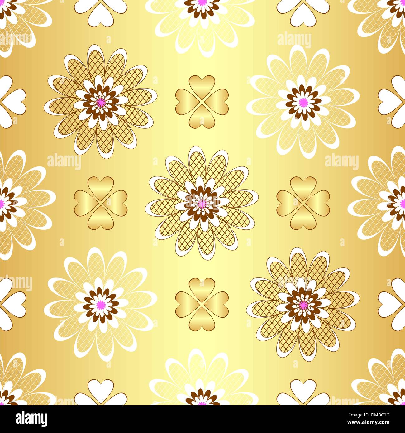 Seamless brown golden vector Stock Vector Images - Alamy