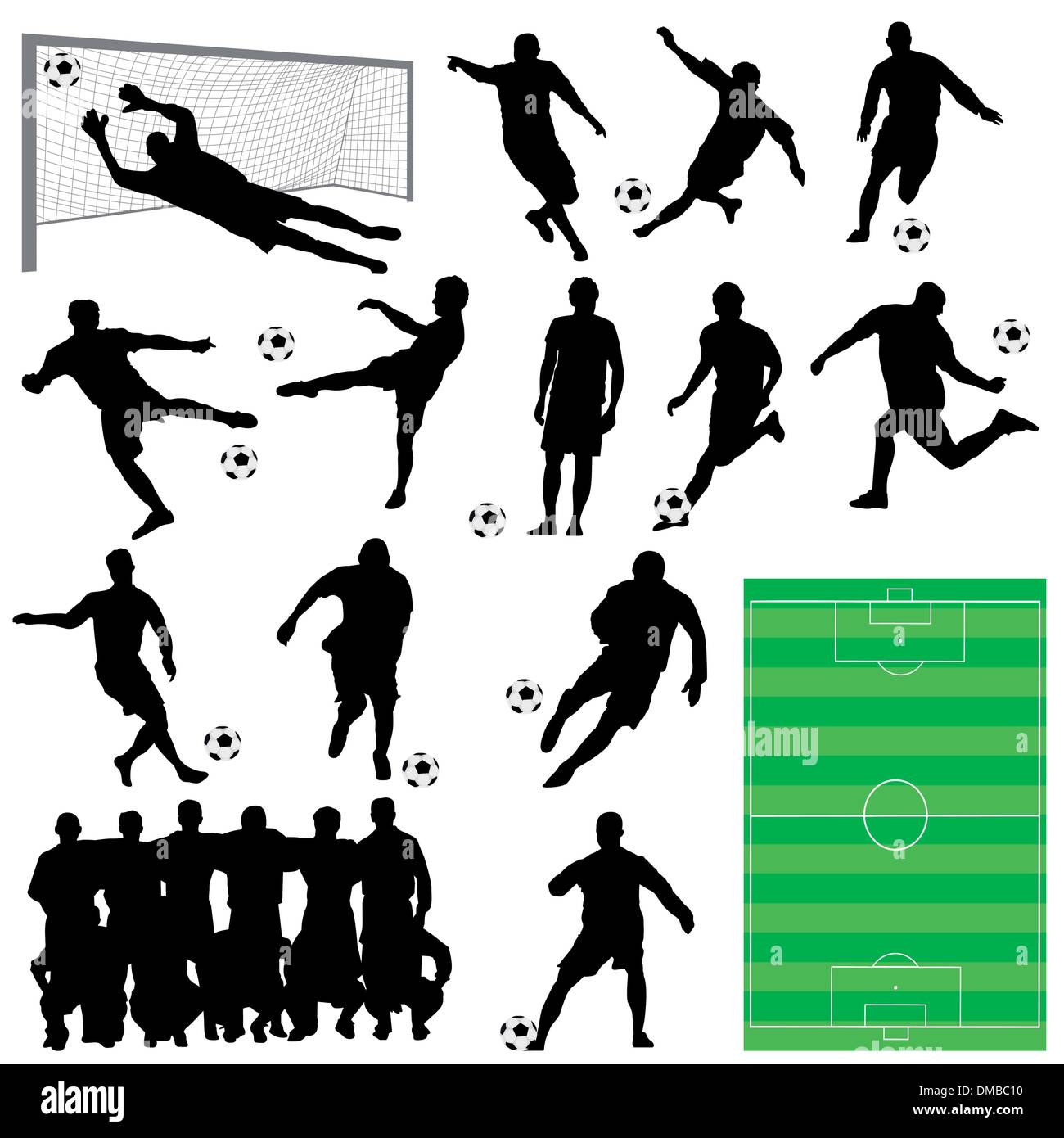 Black men soccer Stock Vector Images - Alamy