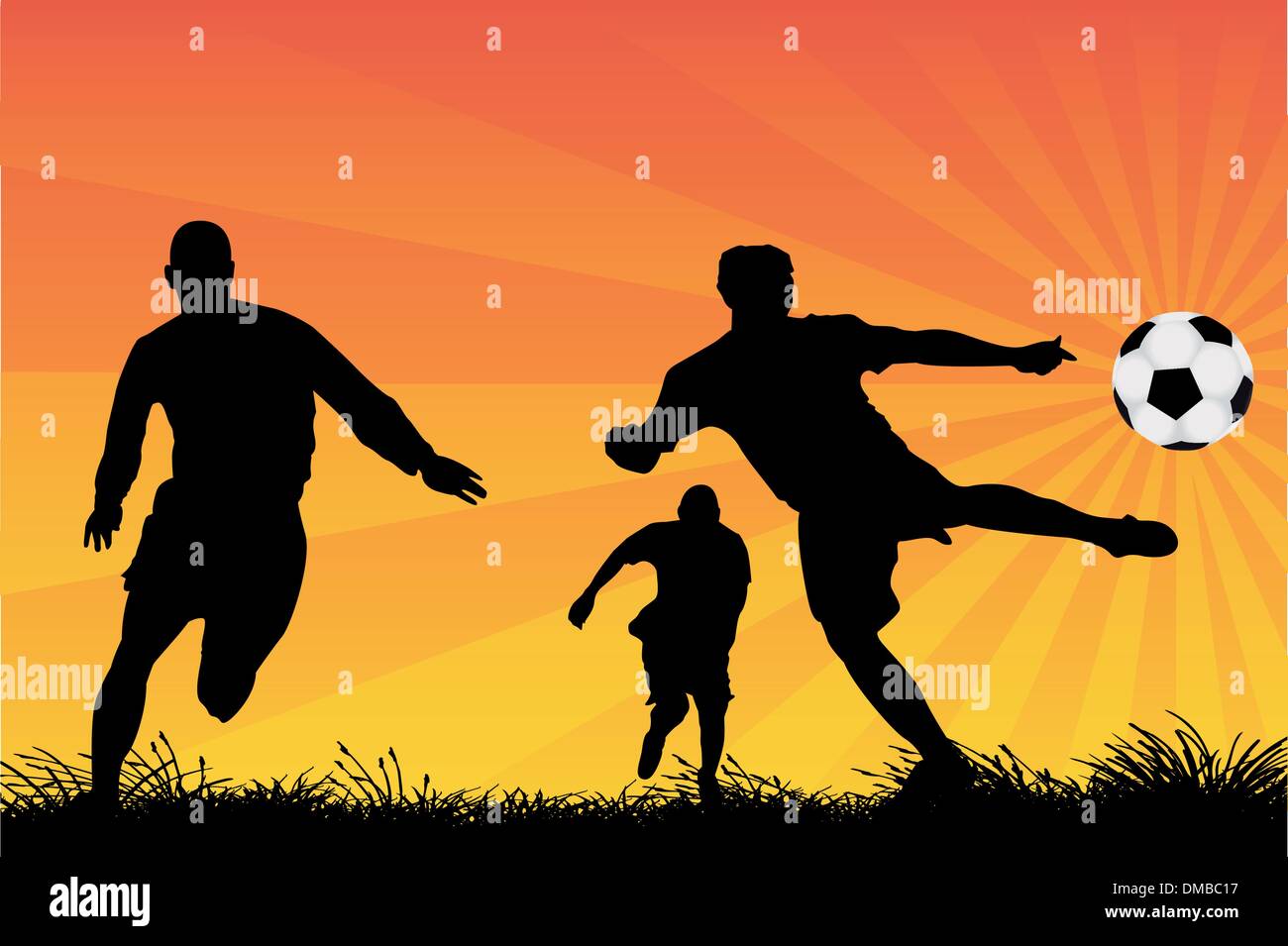 Soccer field and soccer players training Stock Vector Images - Alamy