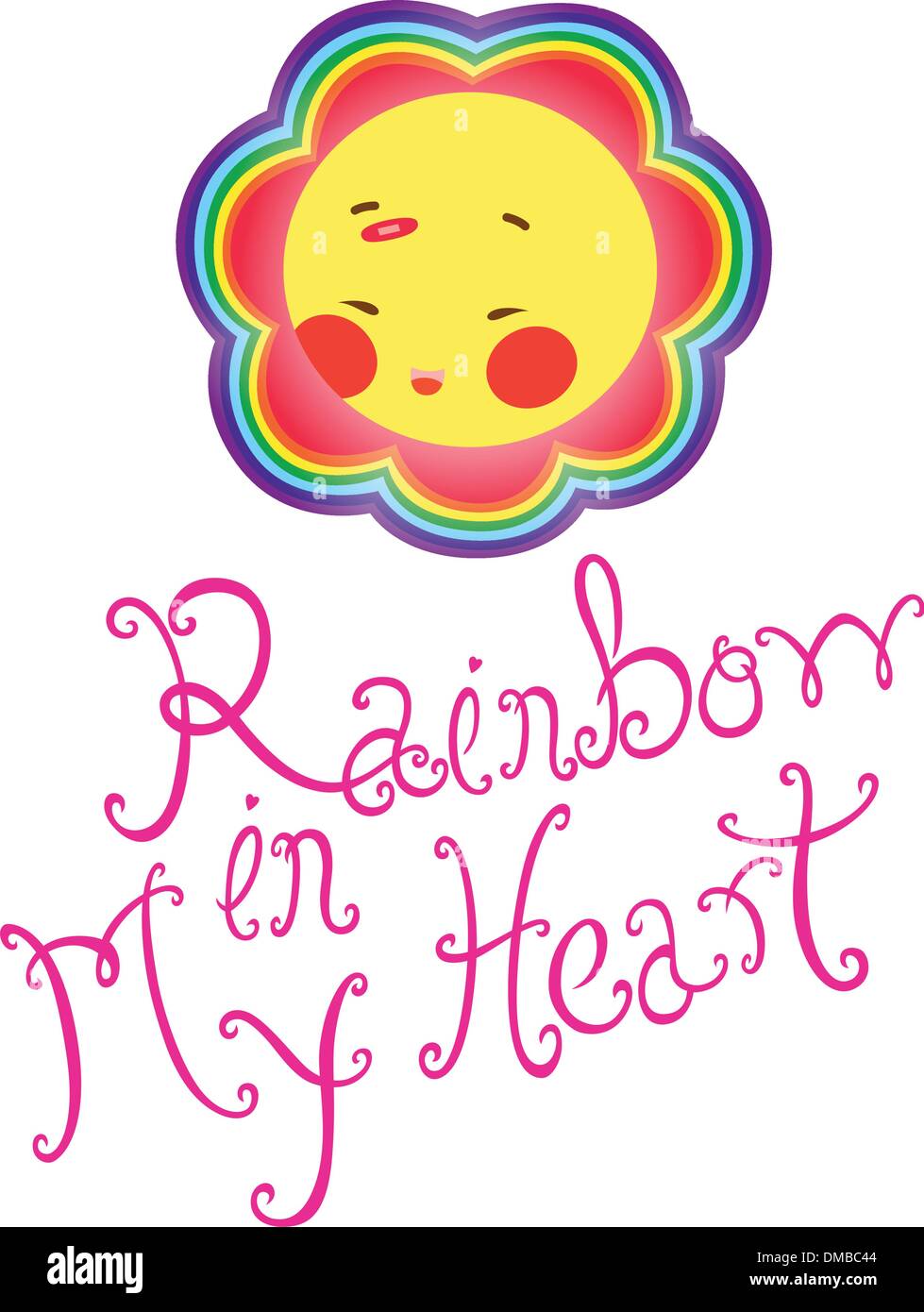 Ace Rainbow In My Heart Stock Vector Image & Art - Alamy