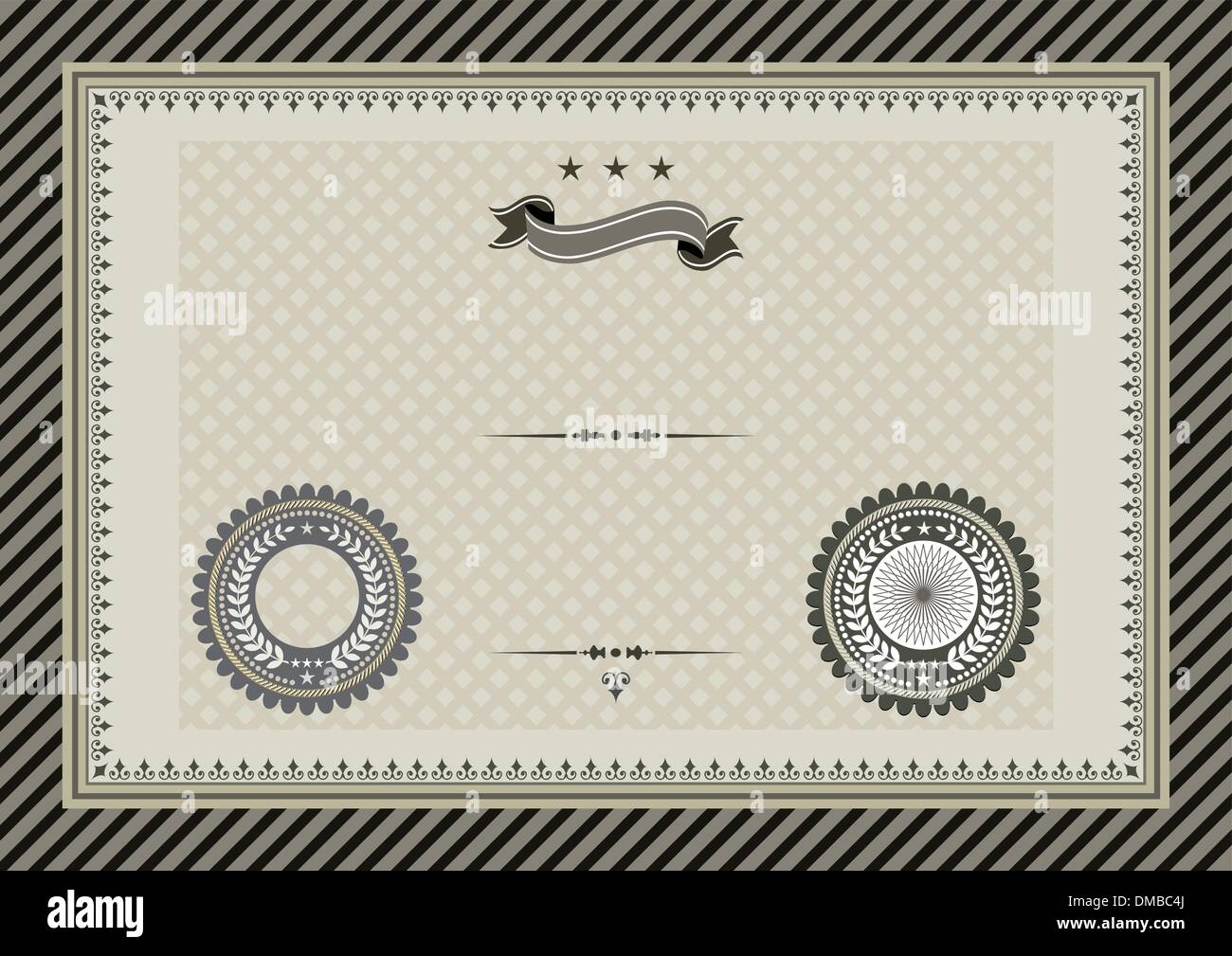 Retro template certificate with seals example Stock Vector Image & Art ...