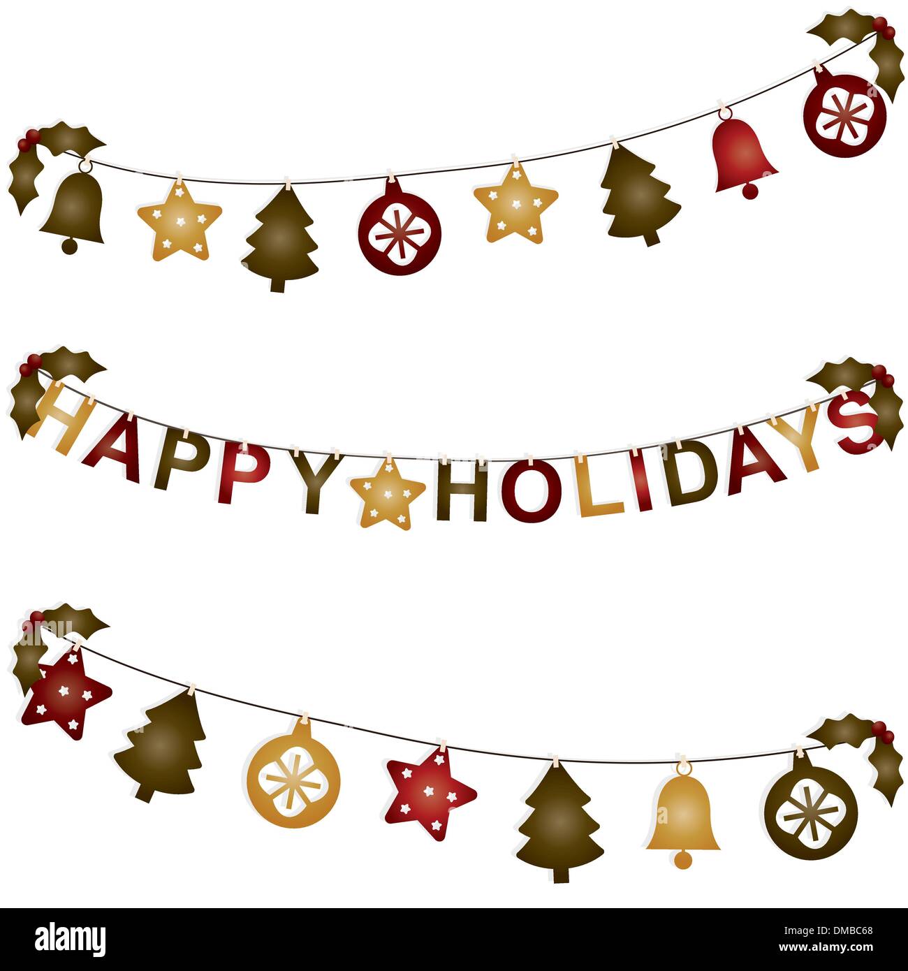 Red hanging banner banners Stock Vector Images - Alamy