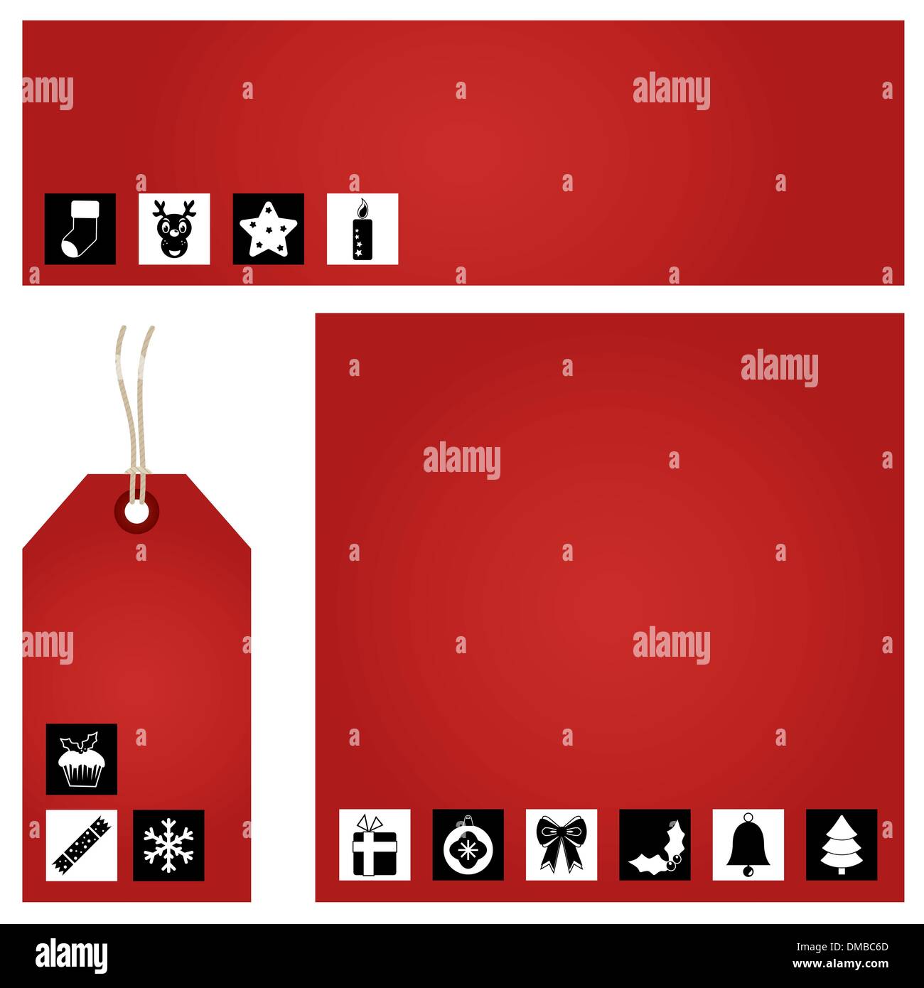 Christmas red square gift Stock Vector Images - Alamy