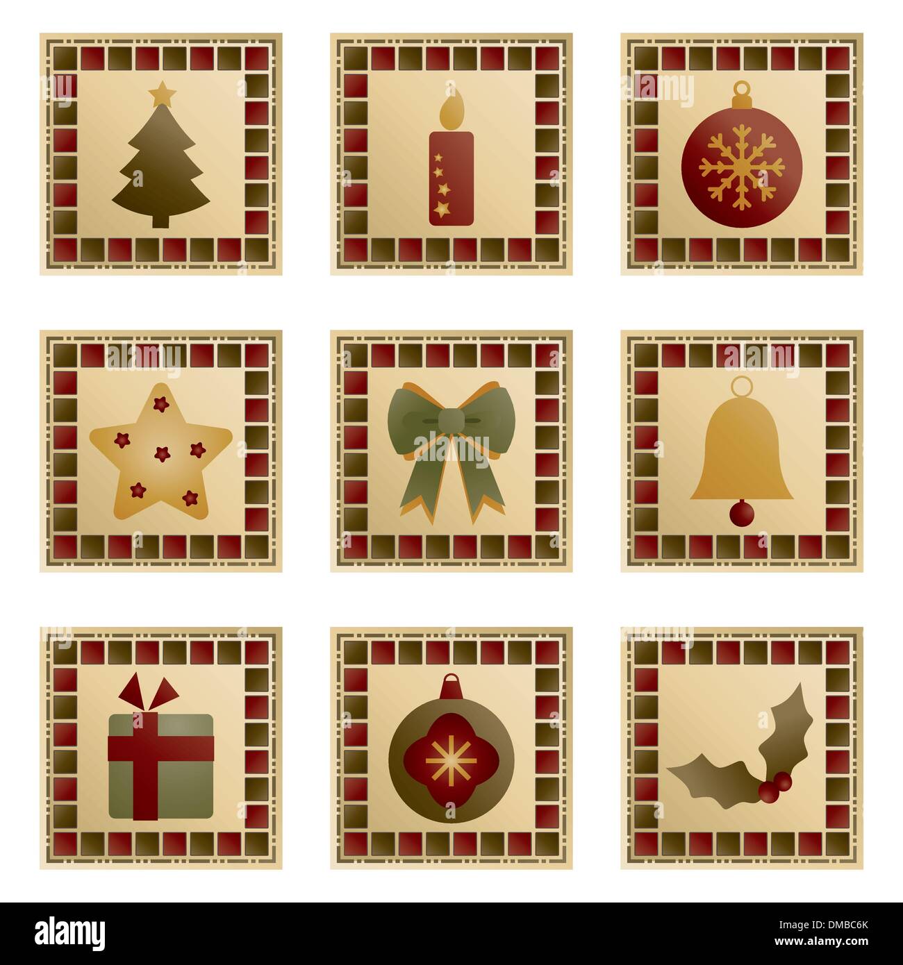 Candle with snowflake motif Stock Vector Images - Alamy