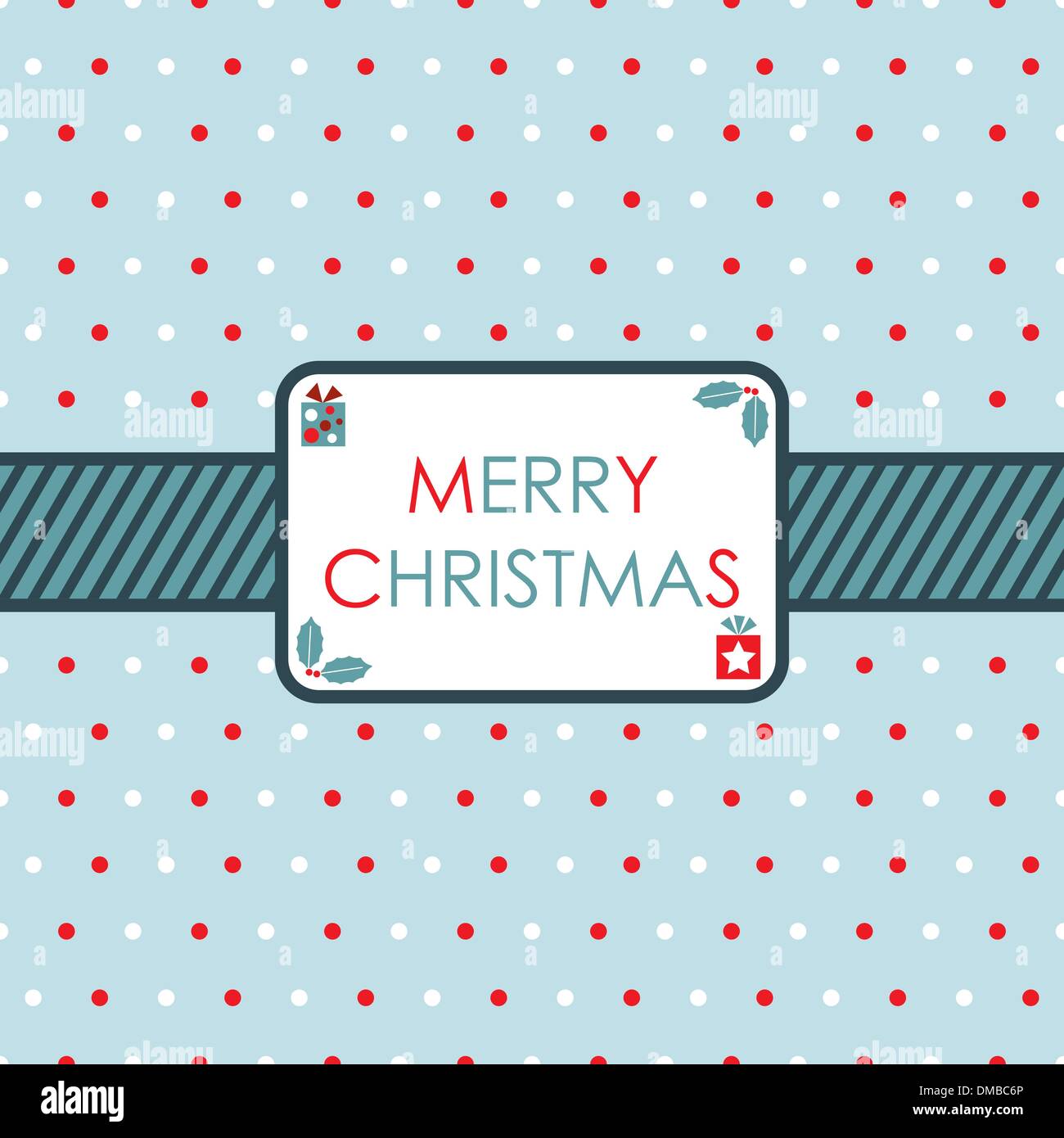 Blue bow white polka Stock Vector Images - Alamy