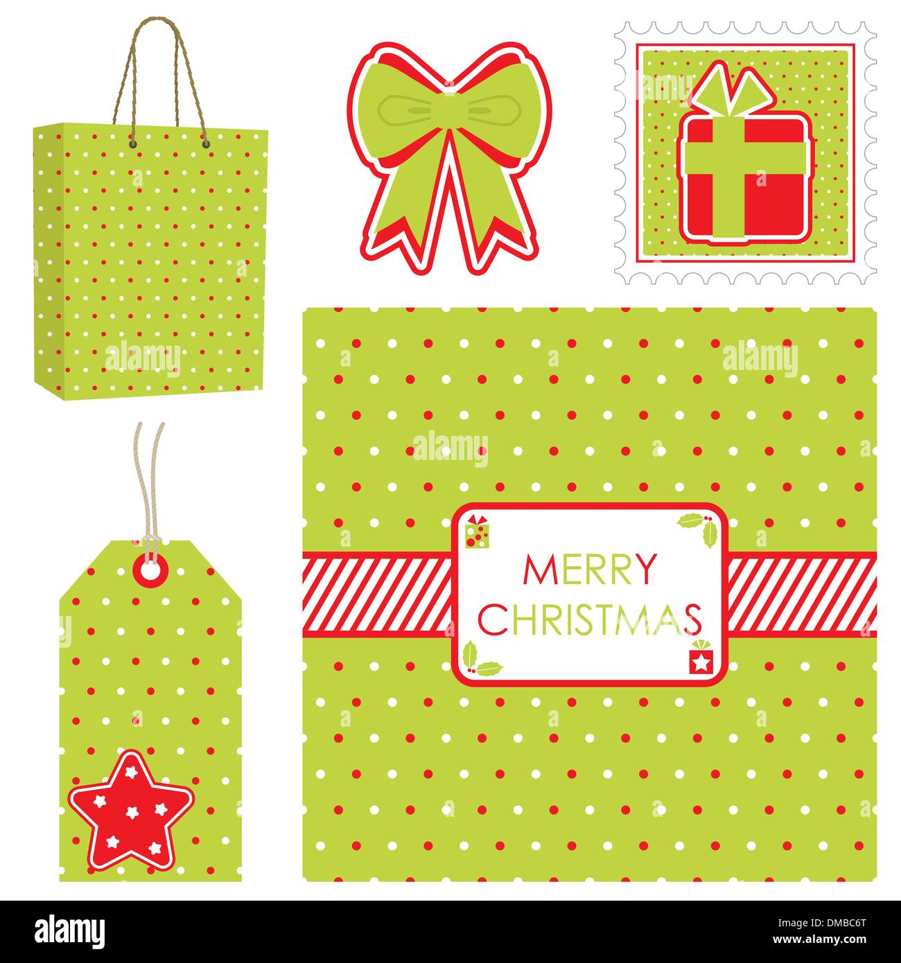 polka dot christmas set Stock Vector Image & Art - Alamy