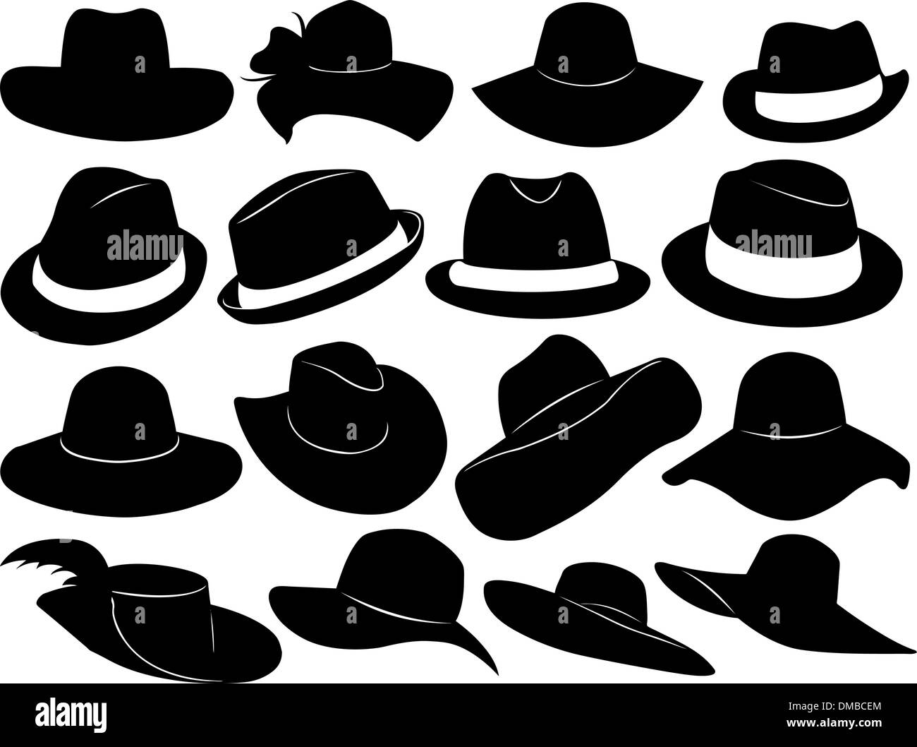 Old felt hat Stock Vector Images - Alamy