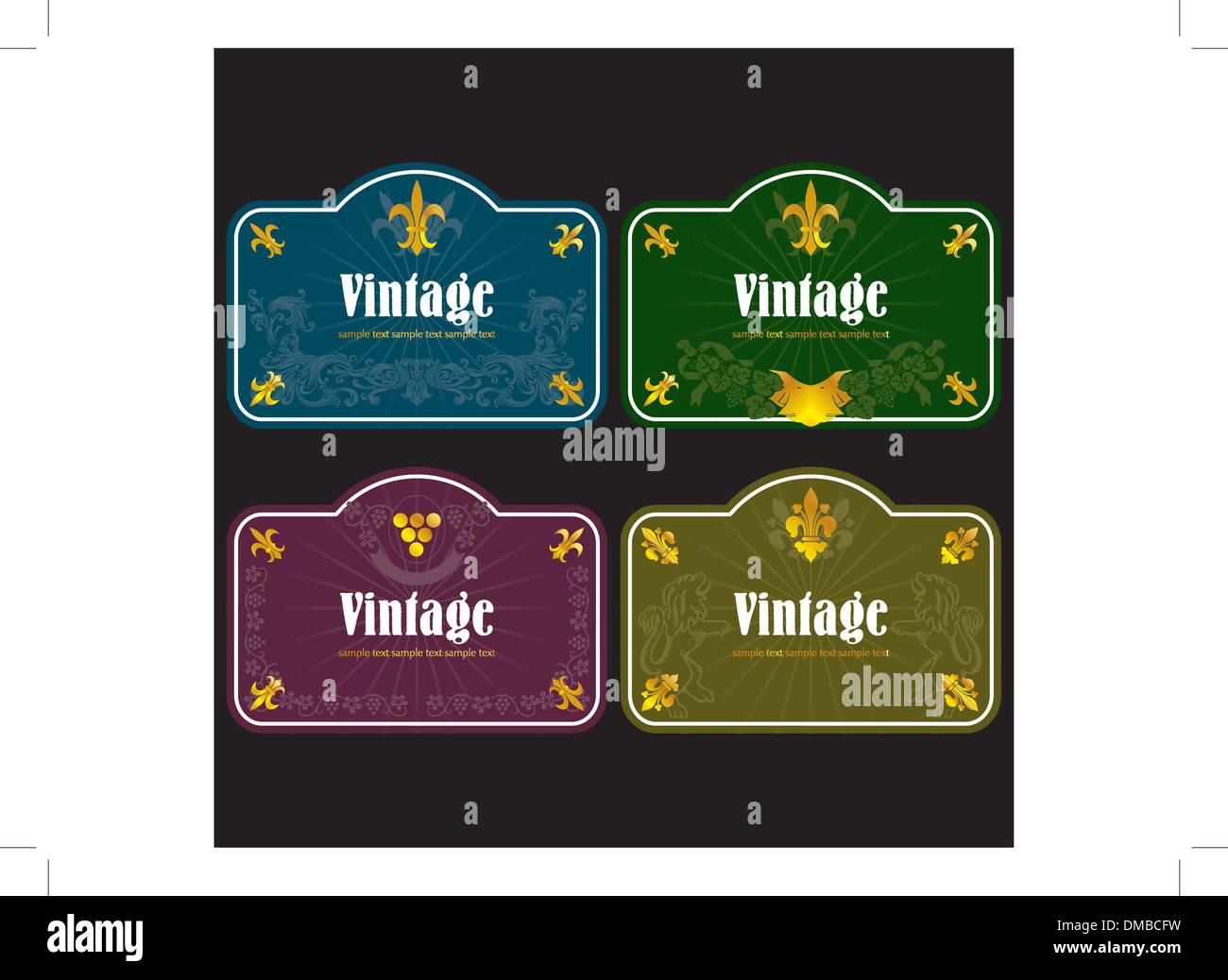 Vintage wine labels set Stock Vector Image & Art - Alamy