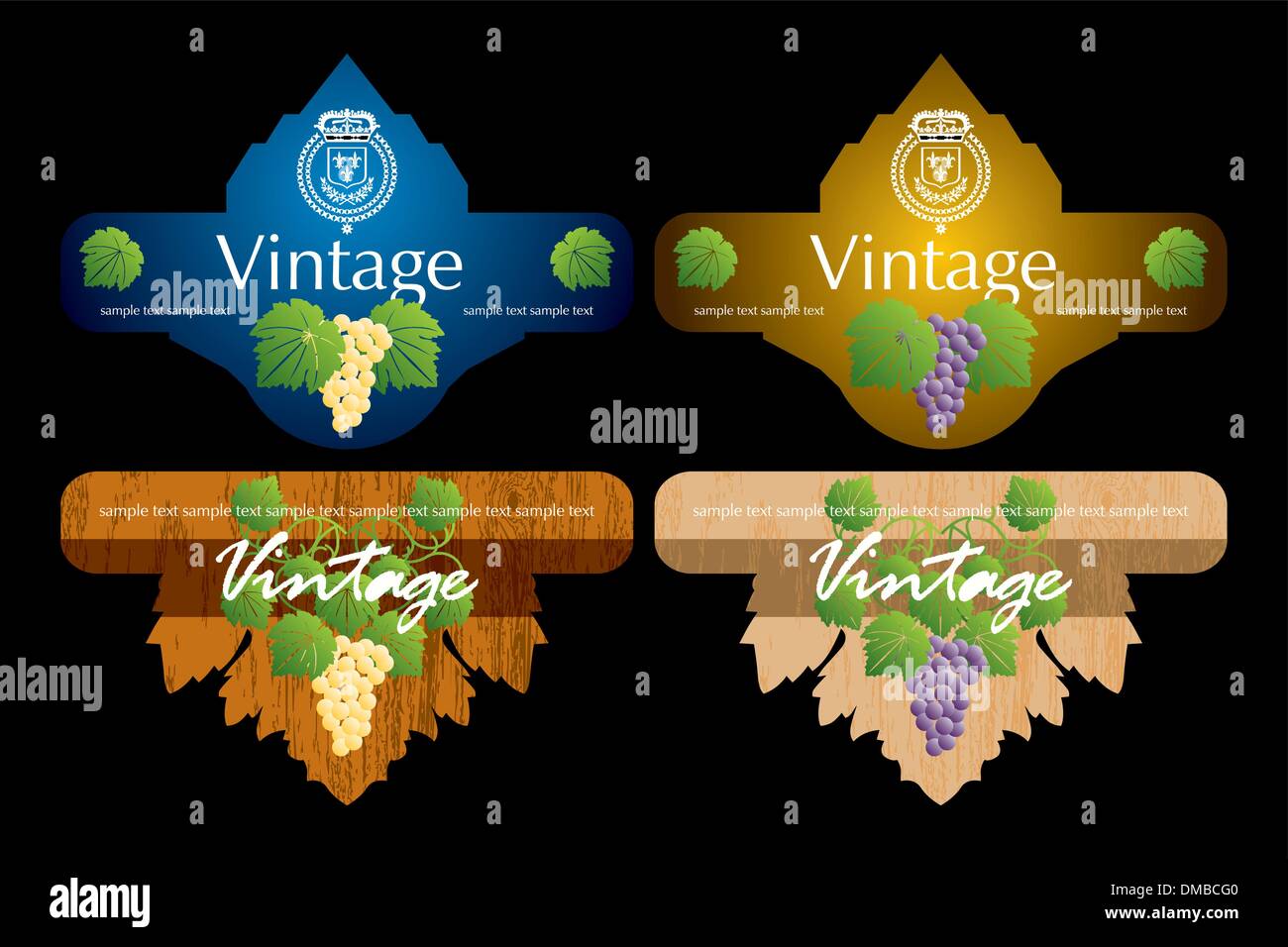 Vintage wine labels set Stock Vector Image & Art - Alamy