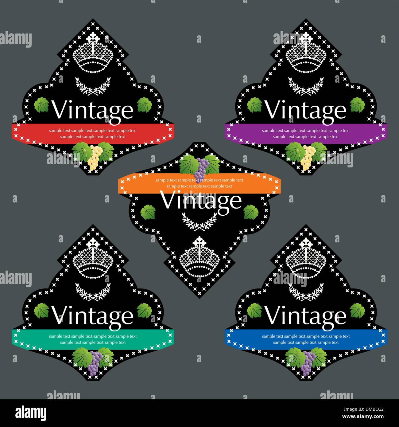 Vintage wine labels set Stock Vector Image & Art - Alamy