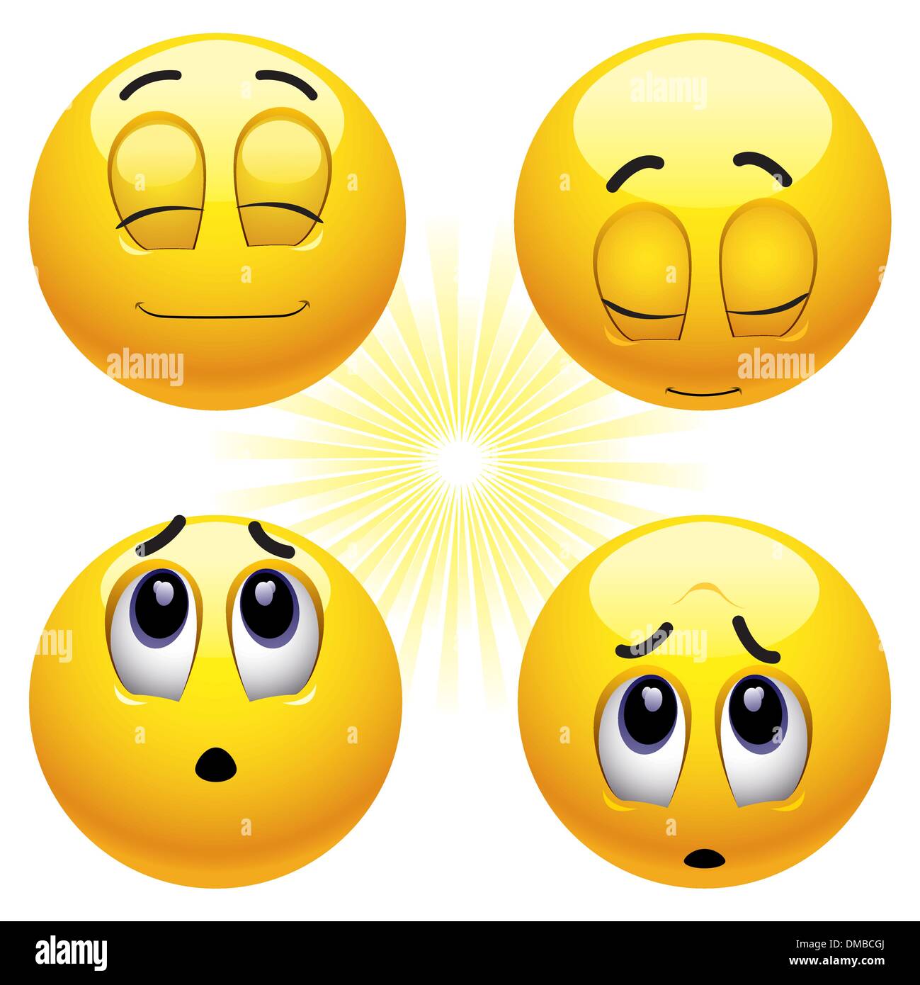 Calm smiley Stock Vector Images - Alamy