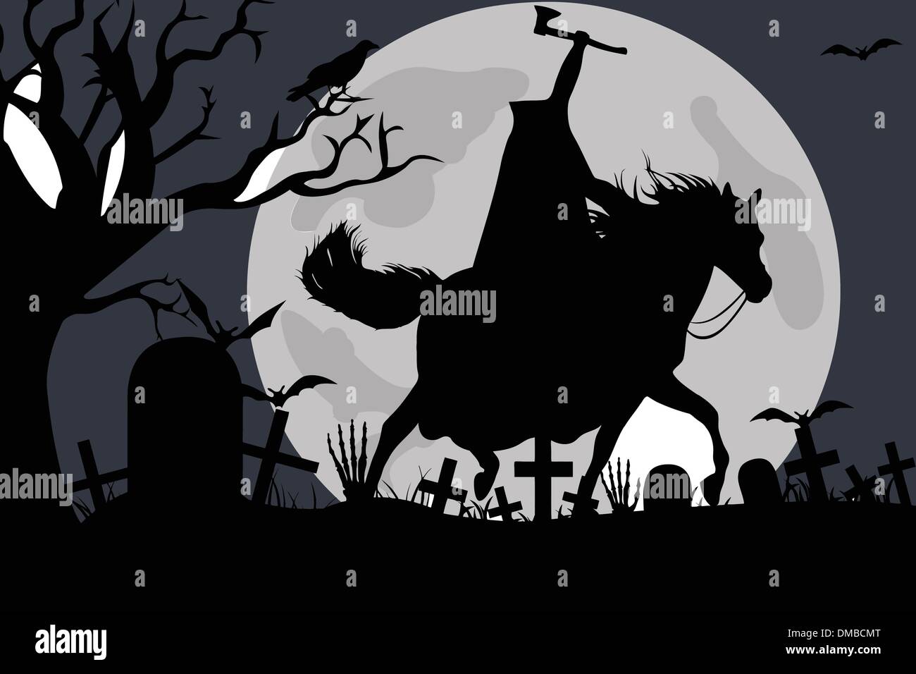 Headless horseman haunted Stock Vector Images - Alamy