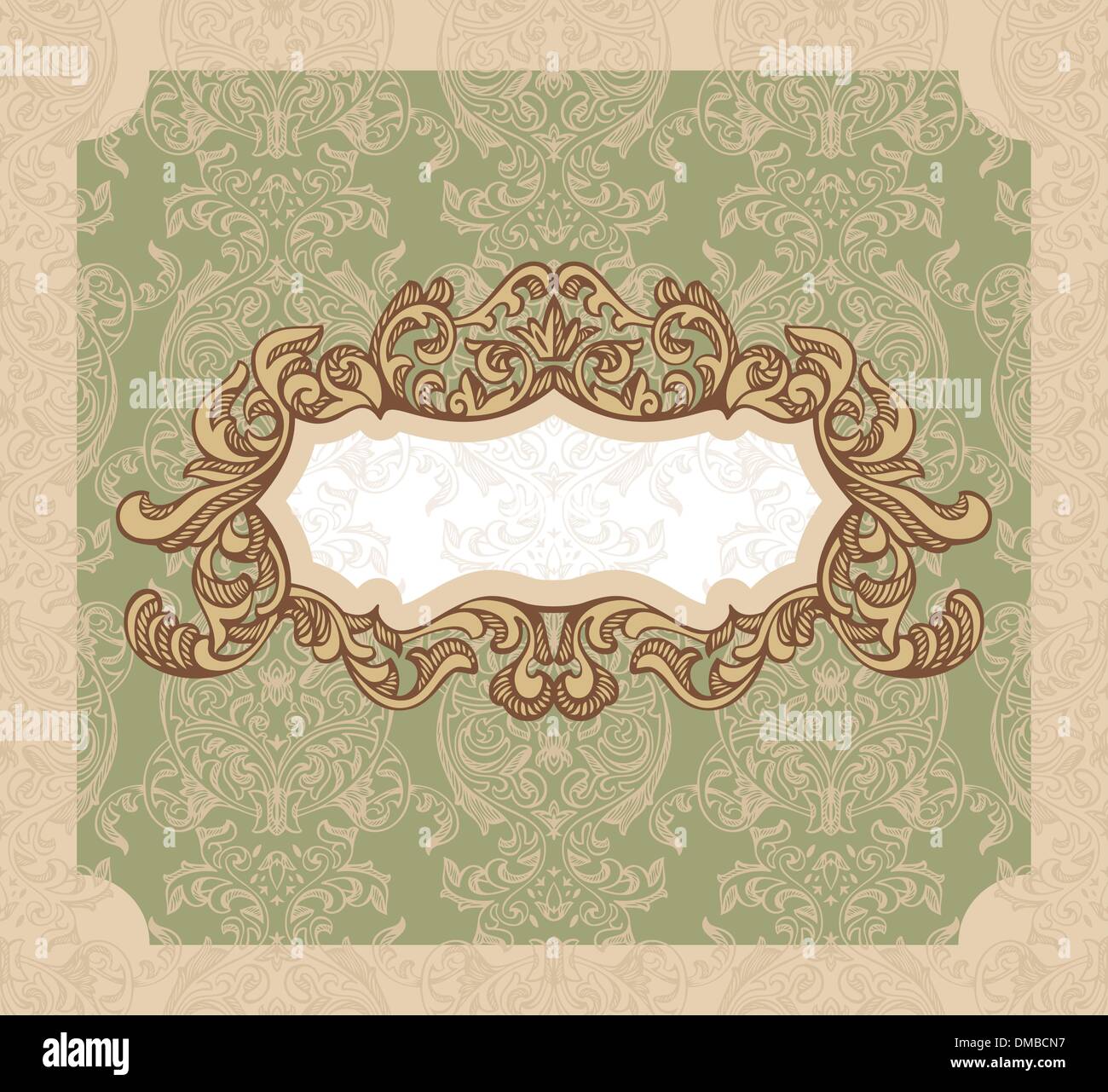 Elegant vintage frame crown Stock Vector Images - Alamy