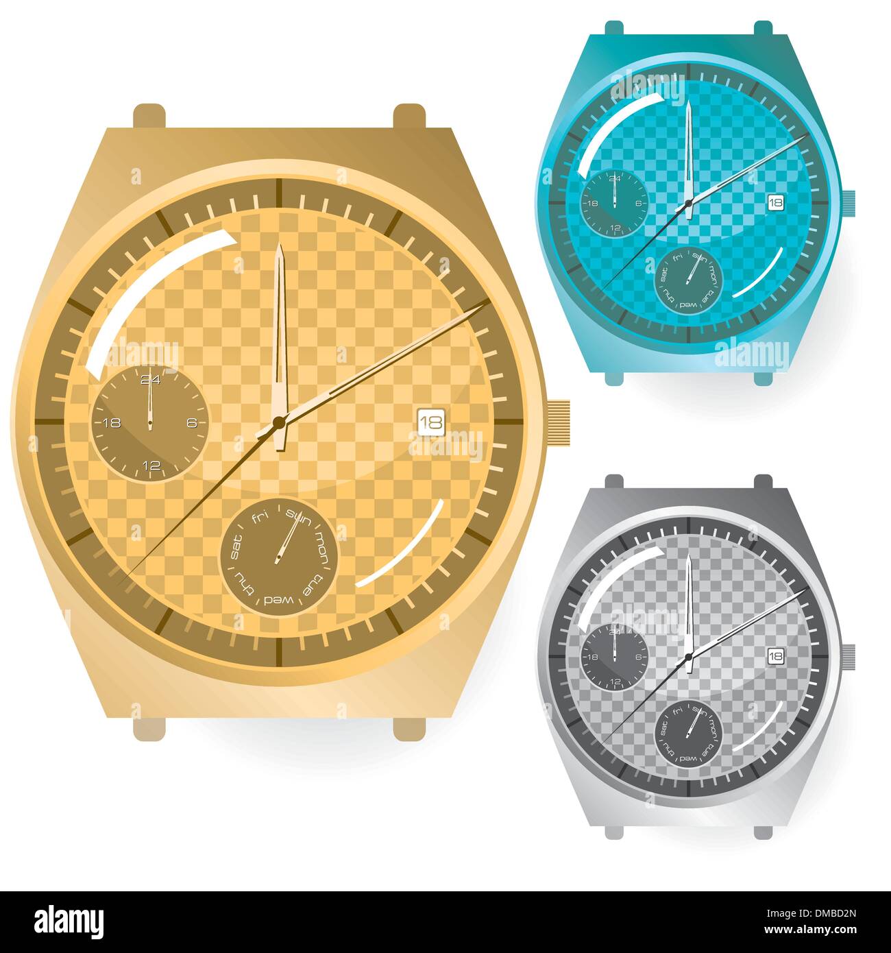 Chronograph Watches Set Stock Vector Image & Art - Alamy