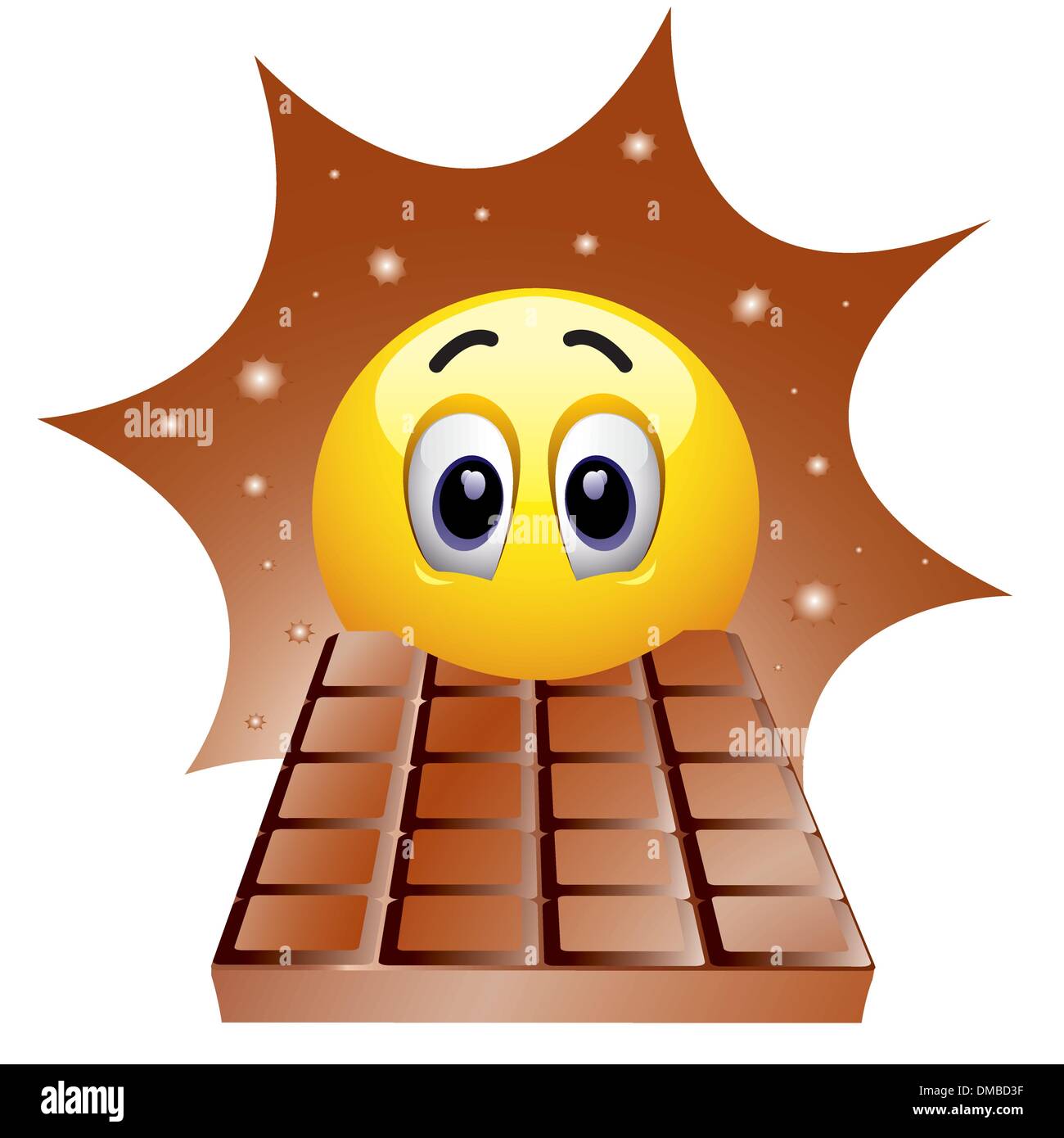 Child chocolate licking Stock Vector Images - Alamy