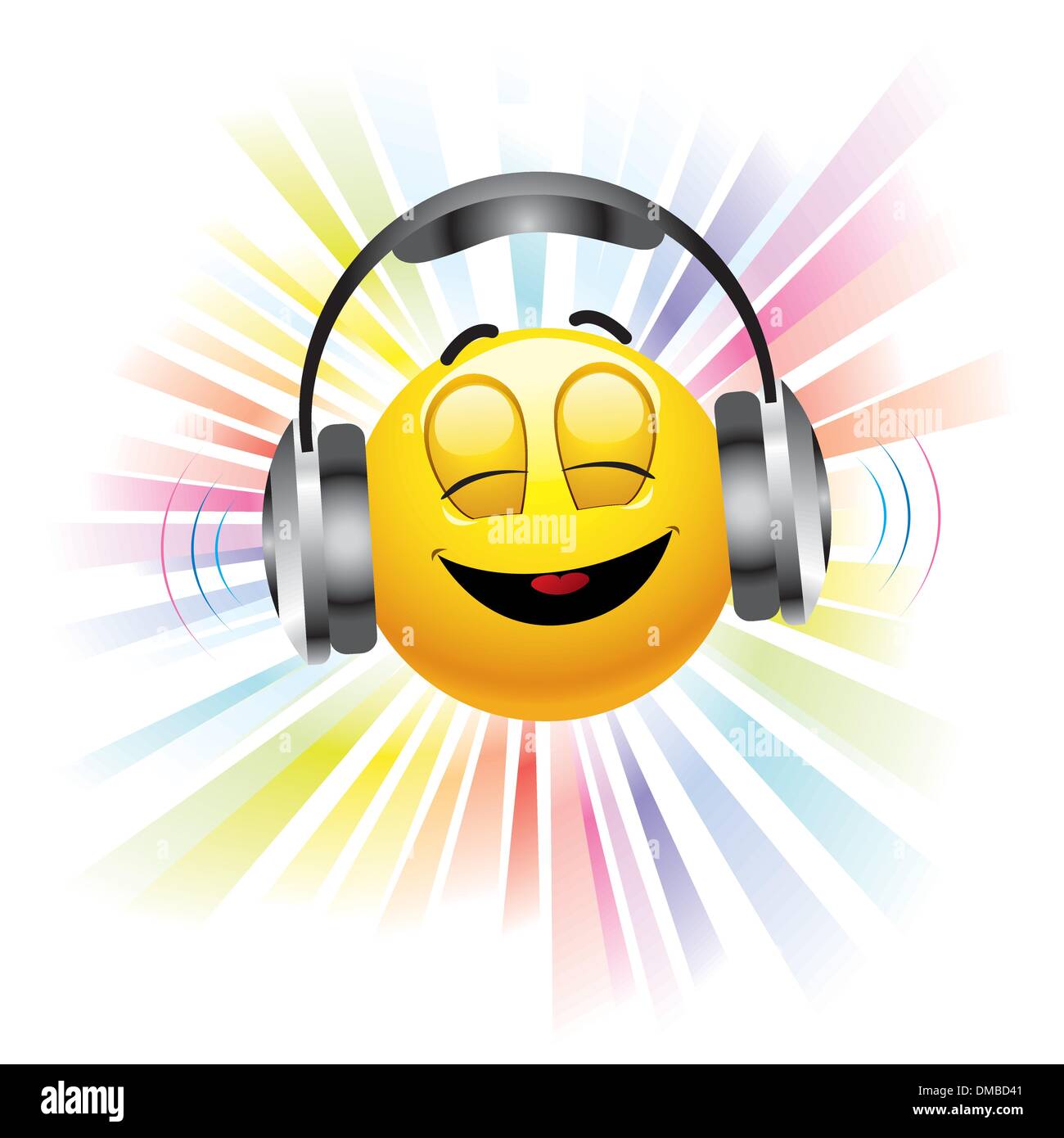 Melodic smiley Stock Vector Images - Alamy