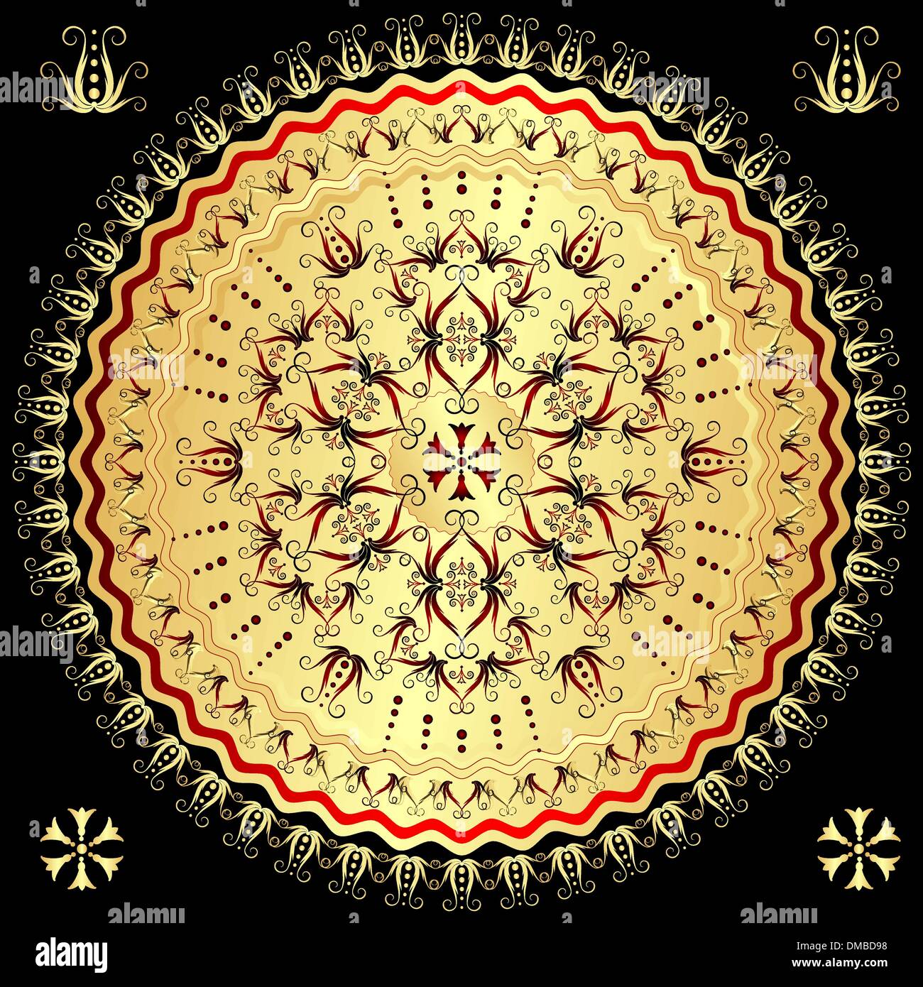 Gold round frame Stock Vector Image & Art - Alamy