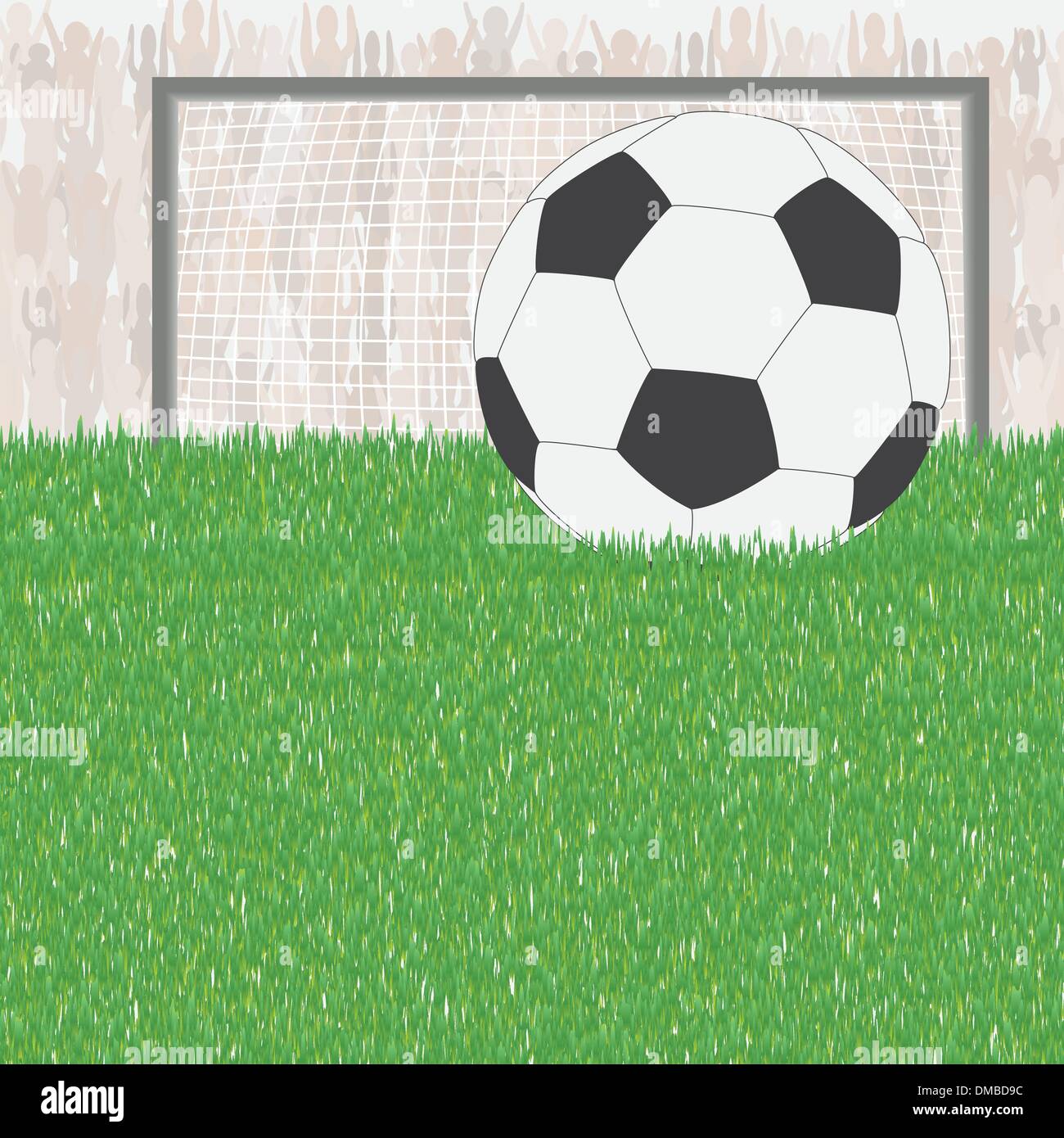 Goal on soccer field Stock Vector Images - Alamy