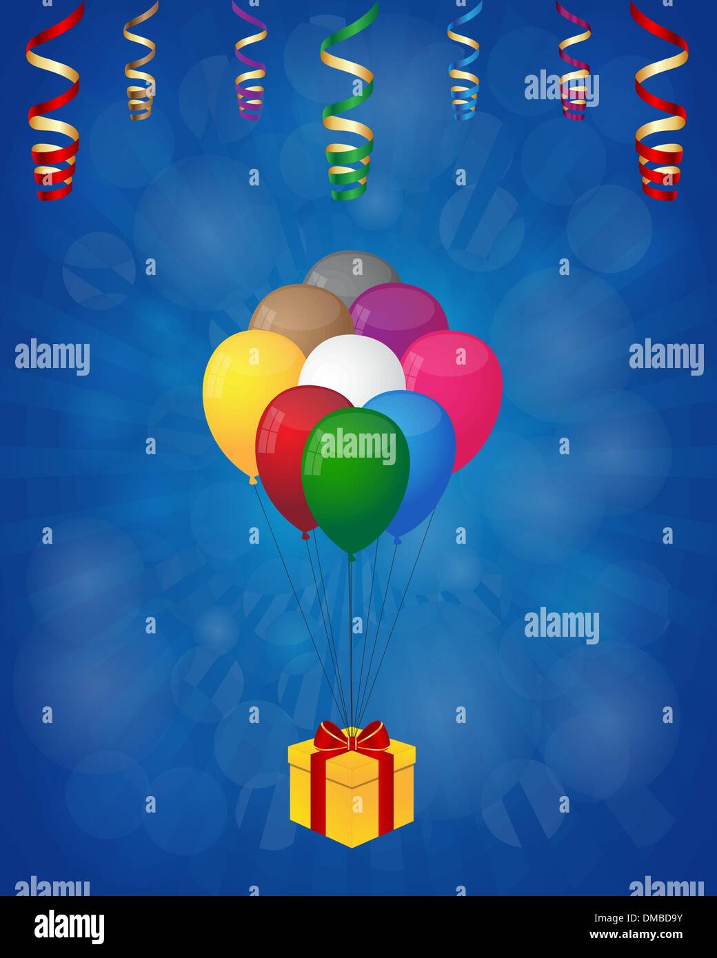 Gift box on green Stock Vector Images - Alamy