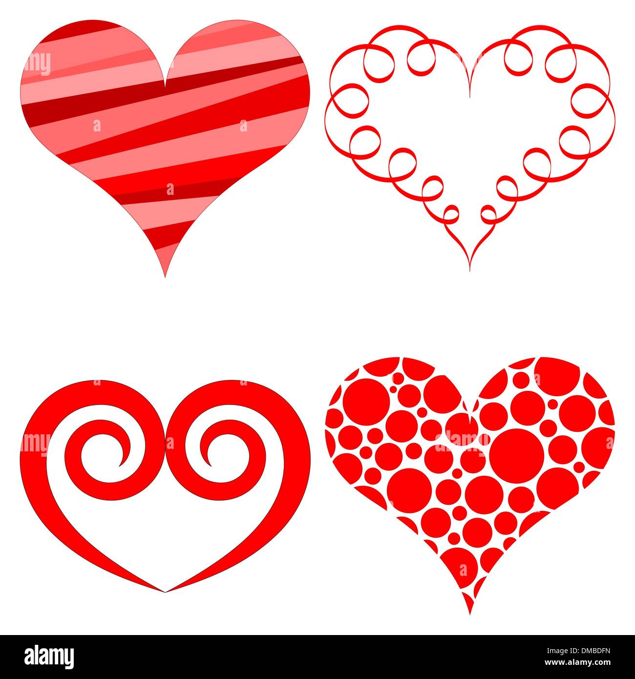 vector hearts set Stock Vector Image & Art - Alamy