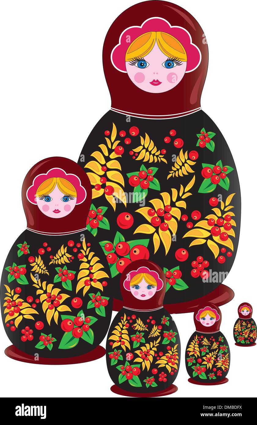 Matryoshka vector vectors hi-res stock photography and images - Alamy