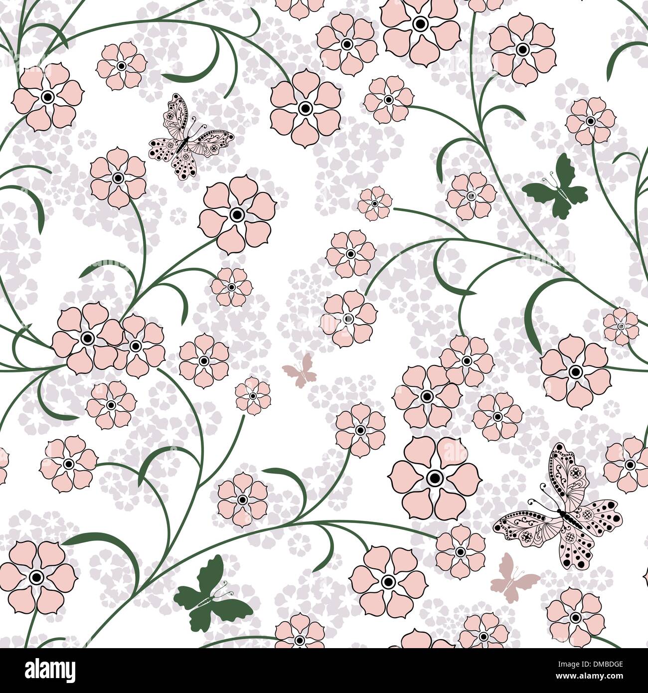 Repeating floral pattern Stock Vector Image & Art - Alamy