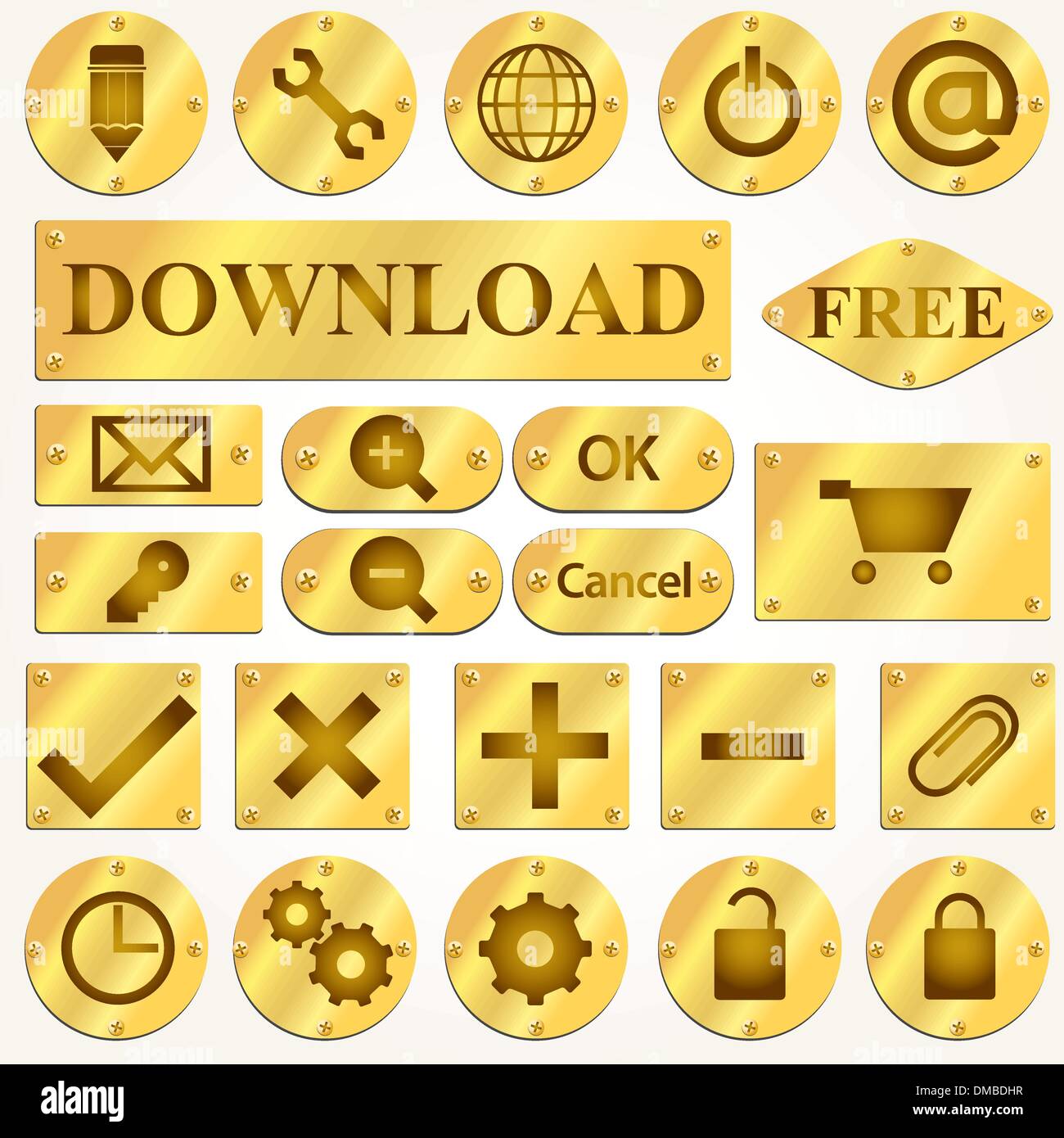 Vector Old plates and signboards with symbols Stock Vector Image & Art ...