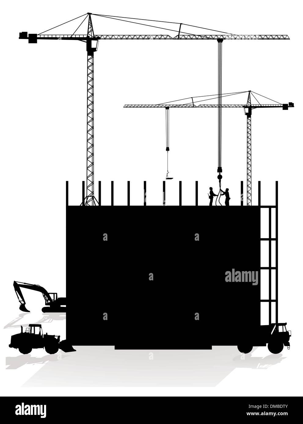 High rise construction site Stock Vector Images - Alamy
