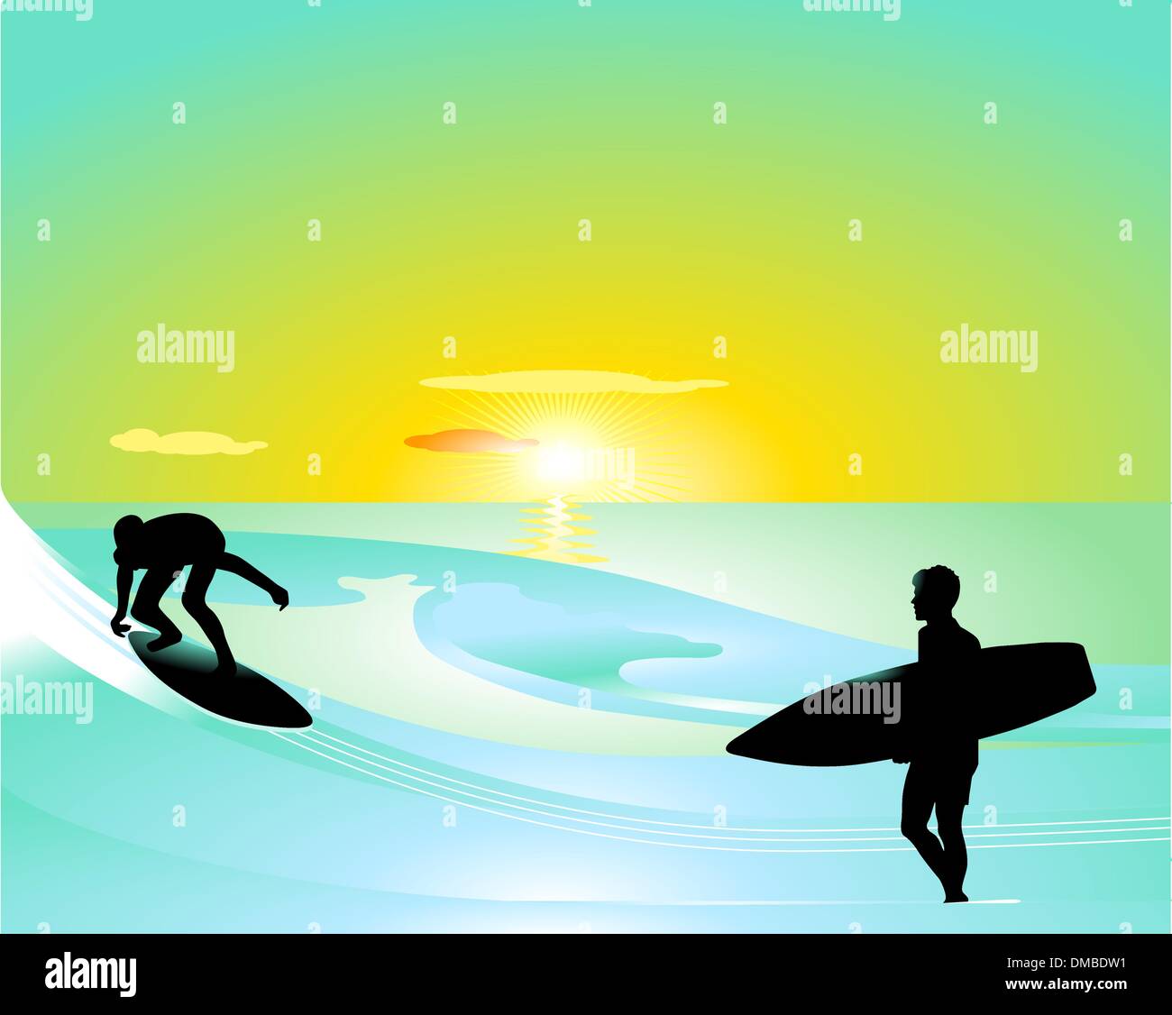 Surf holiday Stock Vector Images - Alamy