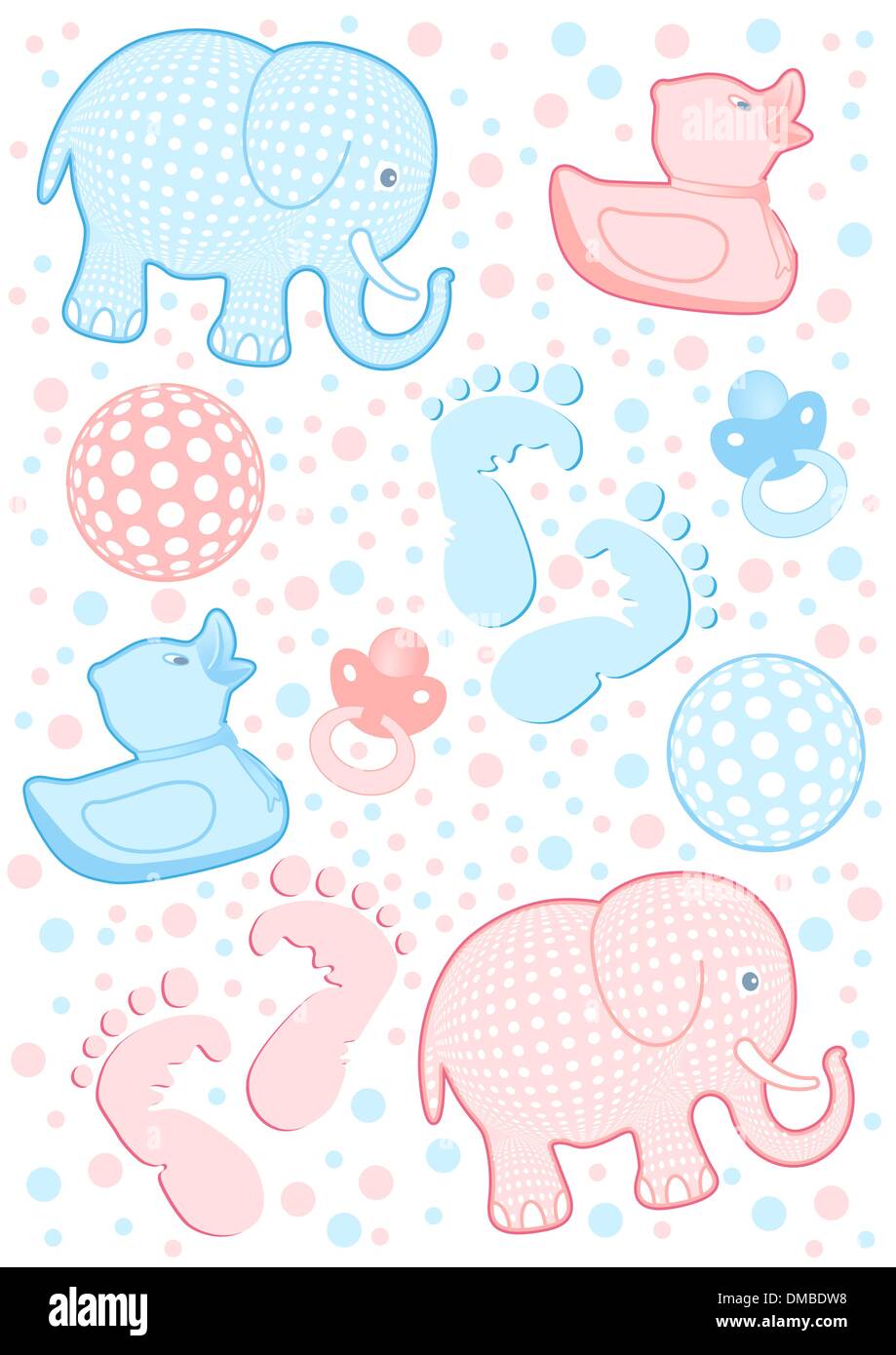 baby set of newborn elements Stock Vector Image & Art - Alamy