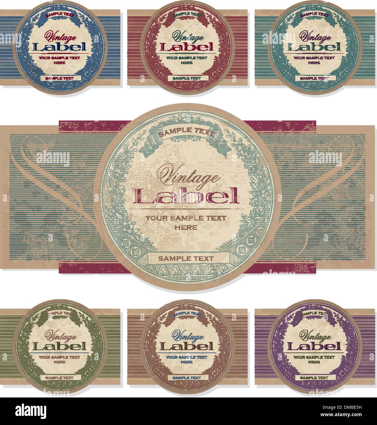 Vintage labels set (vector Stock Vector Image & Art - Alamy