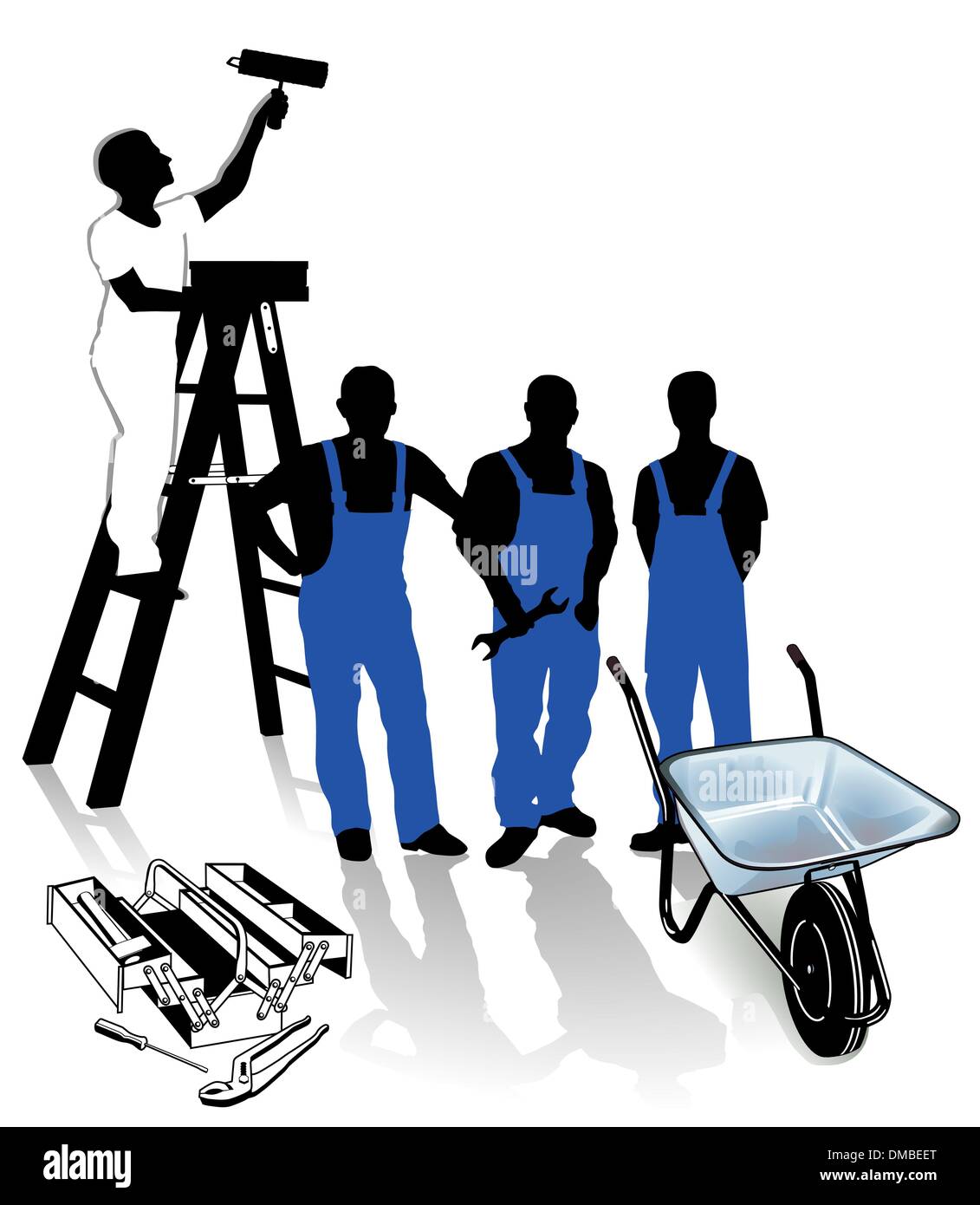 Blue collar worker vector vectors Stock Vector Images - Alamy