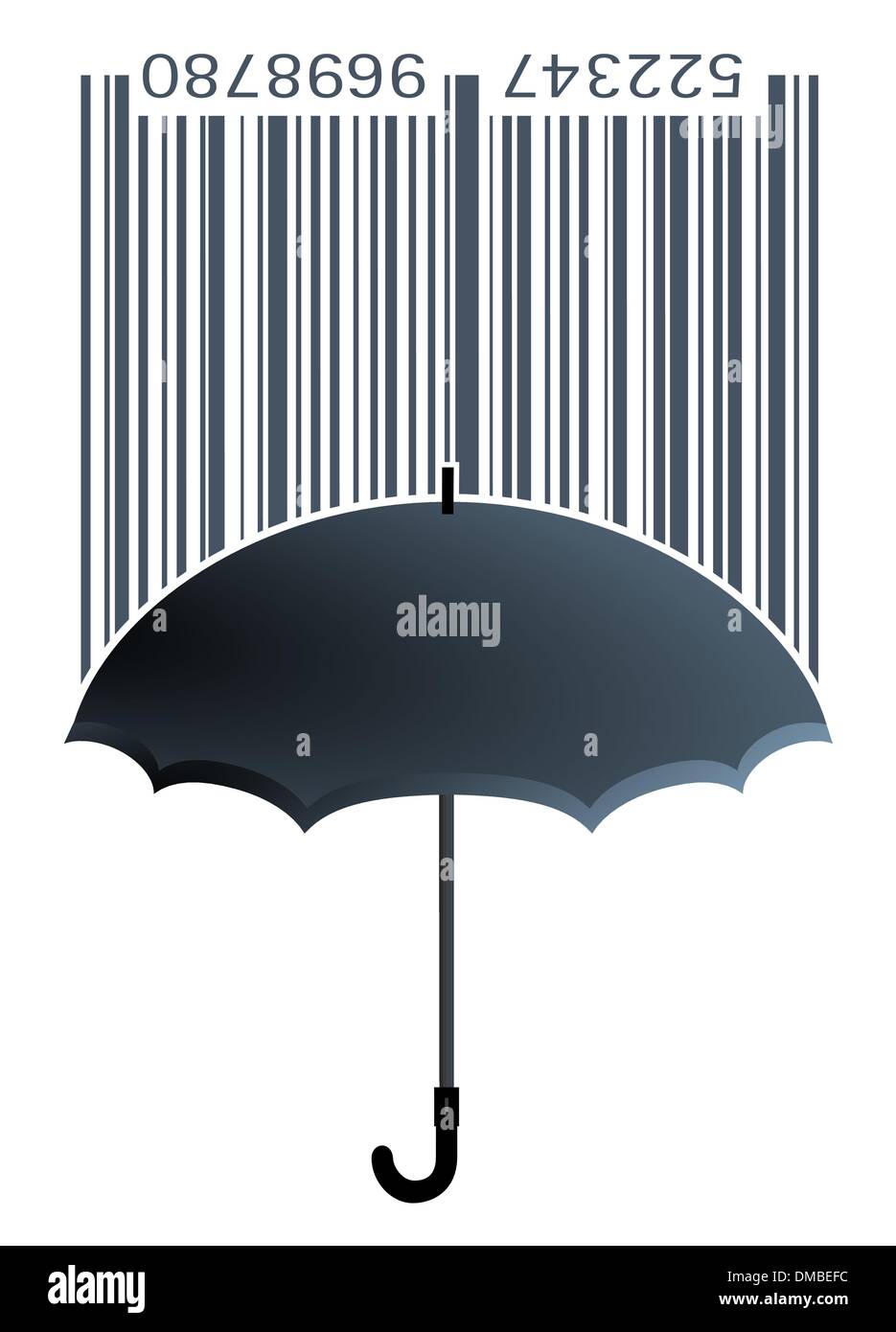 bar code label with umbrella Stock Vector Image & Art - Alamy