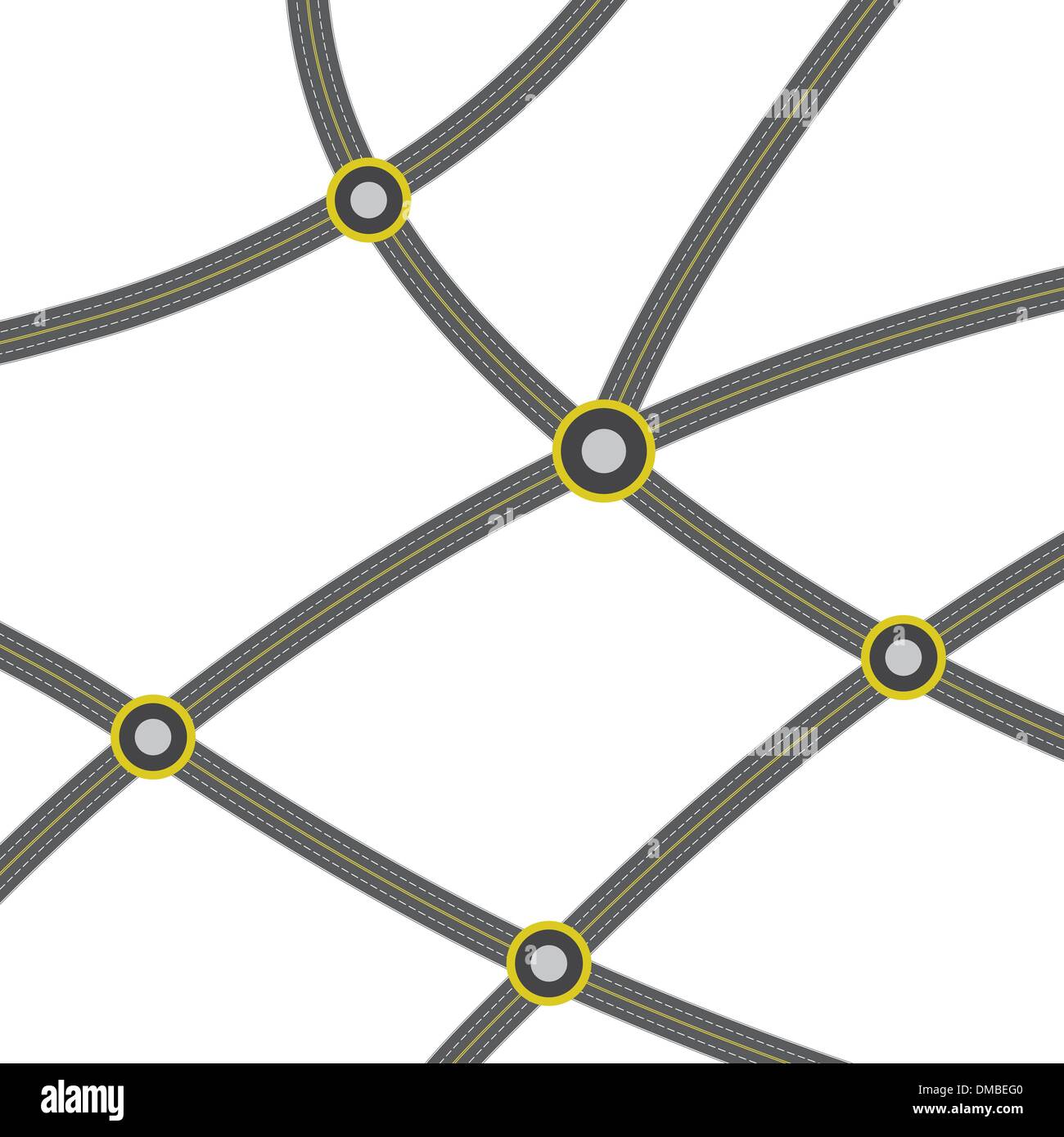Road vector map cross hi-res stock photography and images - Alamy