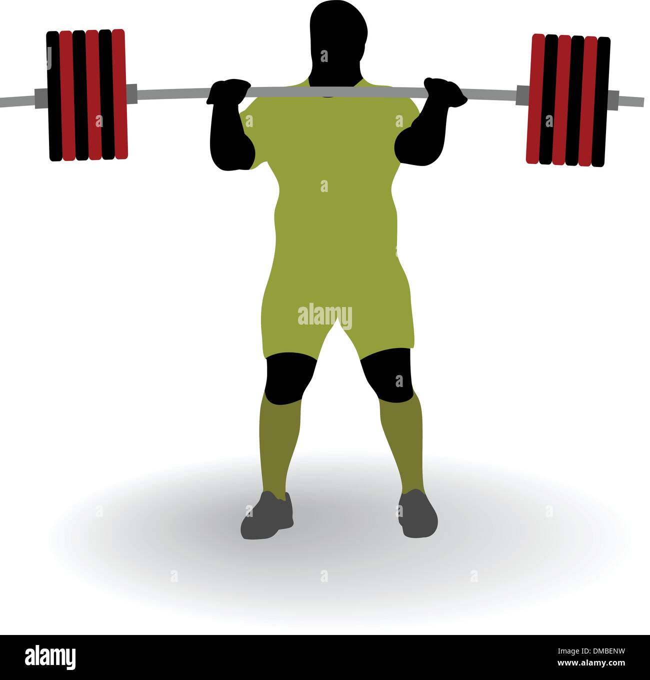 Silhouette of weightlifter Stock Vector Image & Art - Alamy